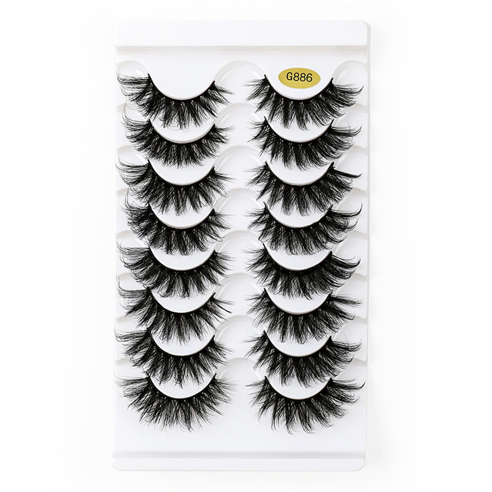 KPLFUBK False Eyelashes Fluffys 8D Lashes Cat-Eye Wispy - 8 Pairs Pack ...