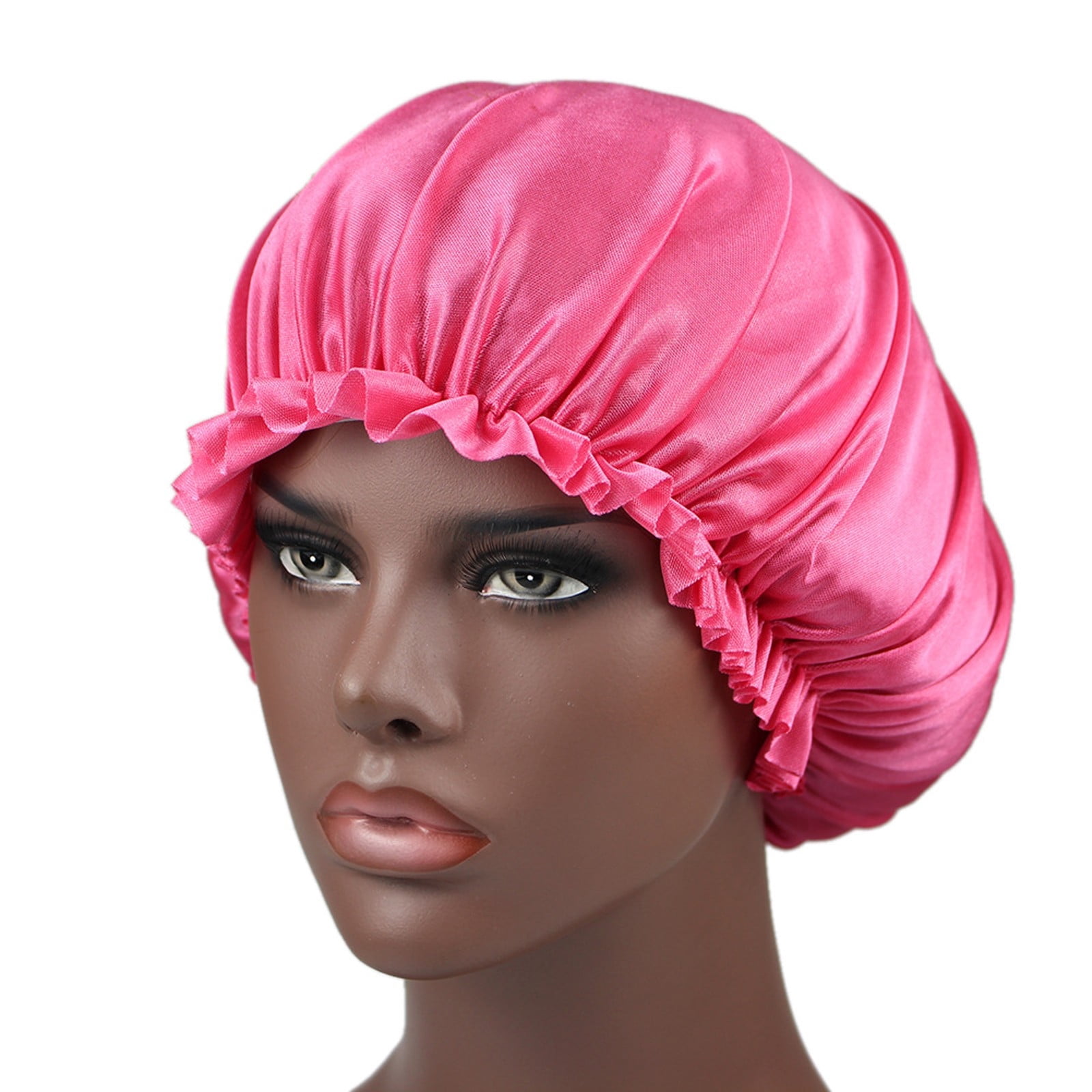 KPLFUBK Hair Bonnet Wide Elastic Band Satin Sleep Bonnet Soft Night ...