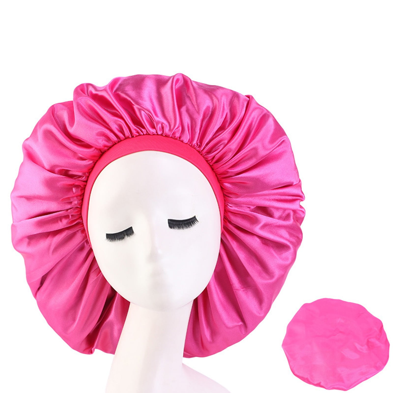 KPLFUBK Hair Rope String Silk Satin Bonnet Hair Wrap Bonnet With ...