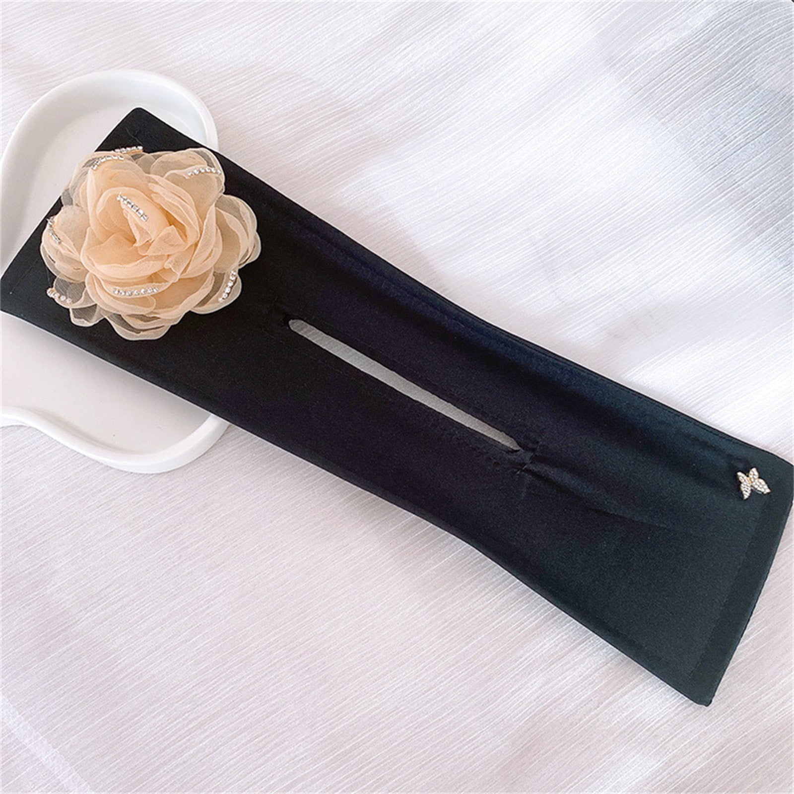 KPLFUBK Hand Embroidered Flower Hair Bun Maker Lazy Curlers With Bun ...