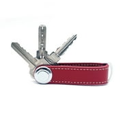 Compact Key Chain Organizer With Leather Strap, Smart Key Ring Holds 8 ...