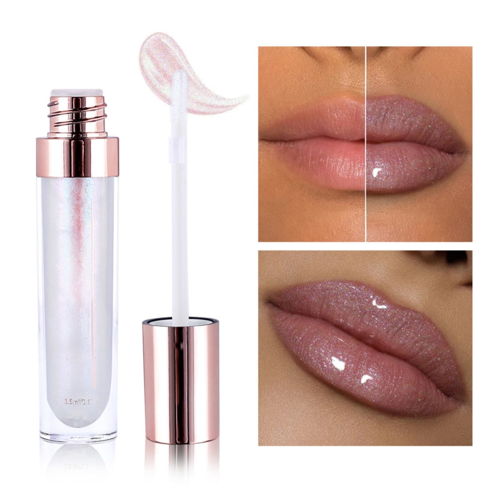 KPLFUBK Lip Gloss For Women Long Lasting High Liquid Lipstick Flash Pearl Colored Lip Oil ...