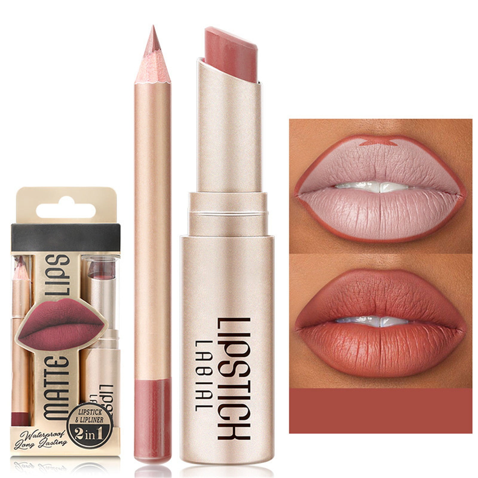 KPLFUBK Lipliner With Non Stick Cup Durable Lipstick Lipstick Set 12 ...