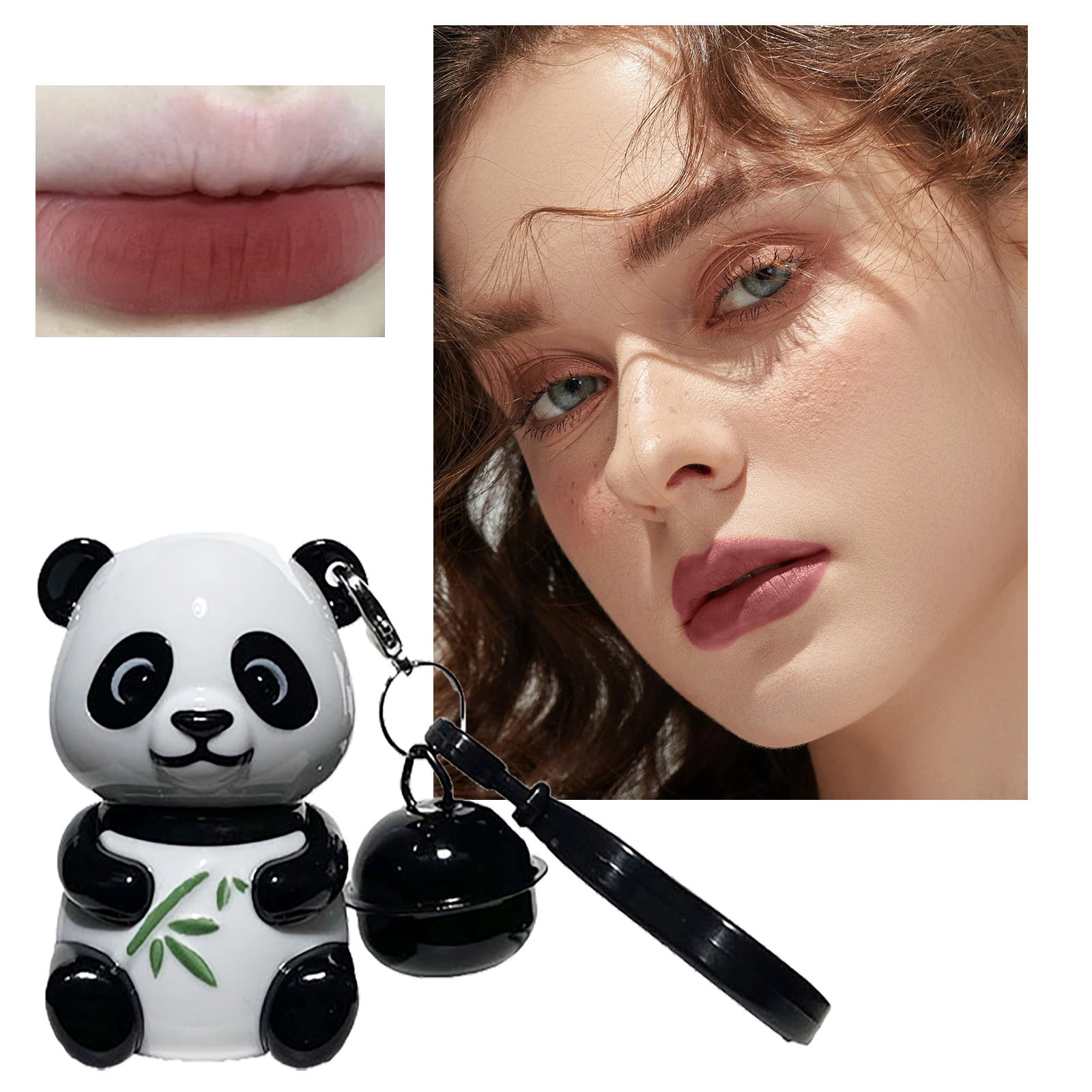KPLFUBK Lipstick Set Cute Little Panda Liquid Lipstick With Bell ...