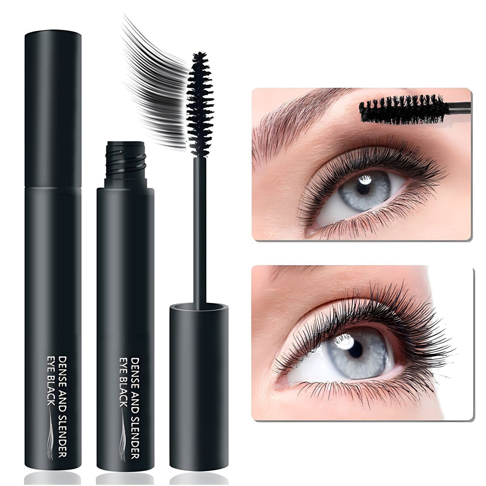 KPLFUBK Mascara Waterproof Makeup Eye Black Slender Thick Curly In Size ...