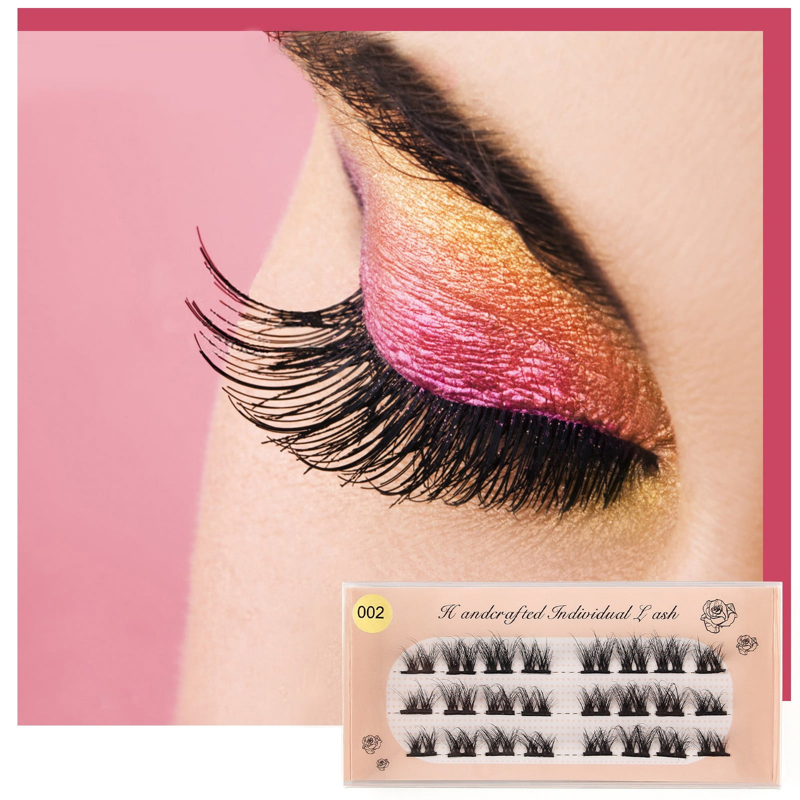KPLFUBK Multi Hair Segmented Grafted Eyelashes - Thick Hot-Melt 3D Half ...