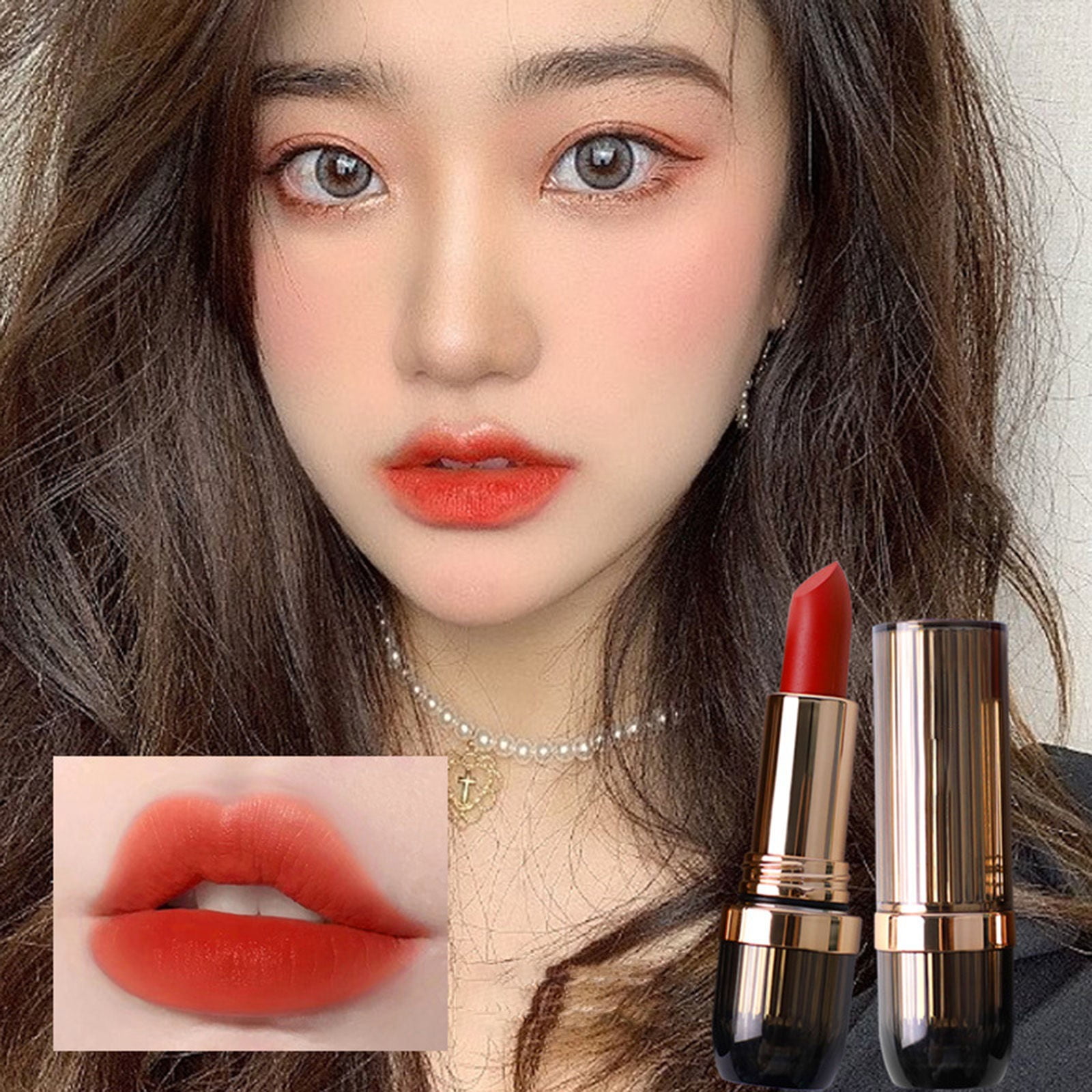 KPLFUBK Non Stain Cup Lipstick Velvet Texture Lasting Anti Sweating ...