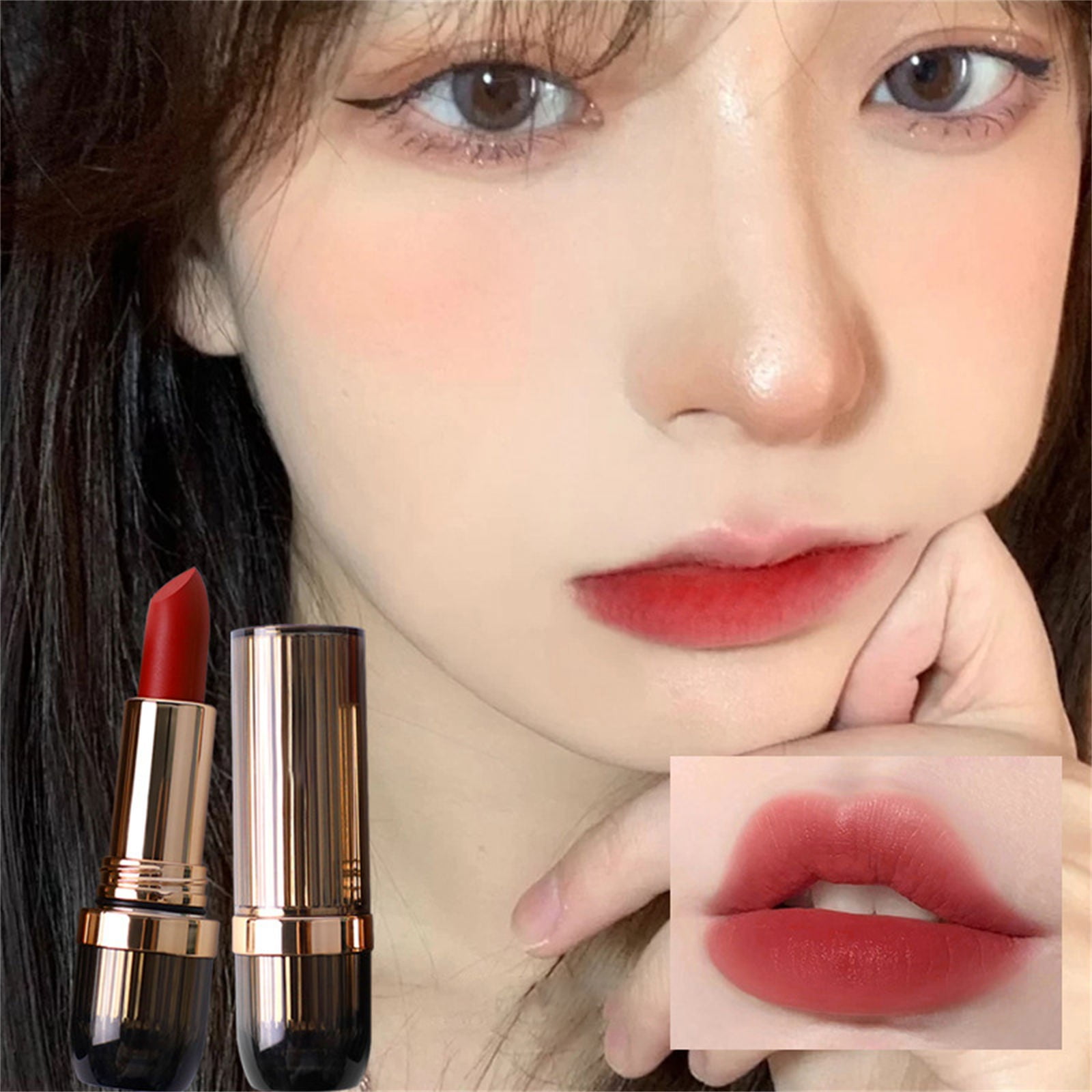 KPLFUBK Non Stain Cup Lipstick Velvet Texture Lasting Anti Sweating ...