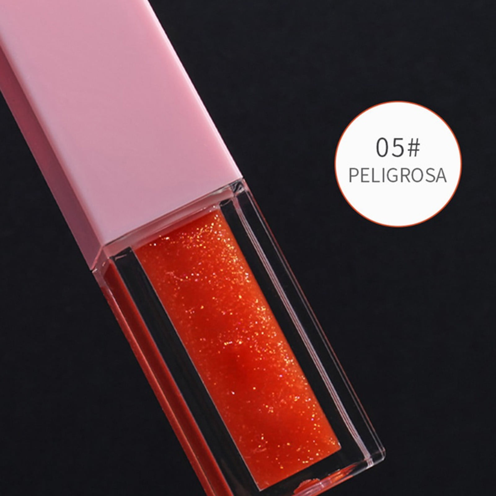KPLFUBK Plump Lip Oil 5 Color Quicksand Flash Lip Oil Color Changing ...