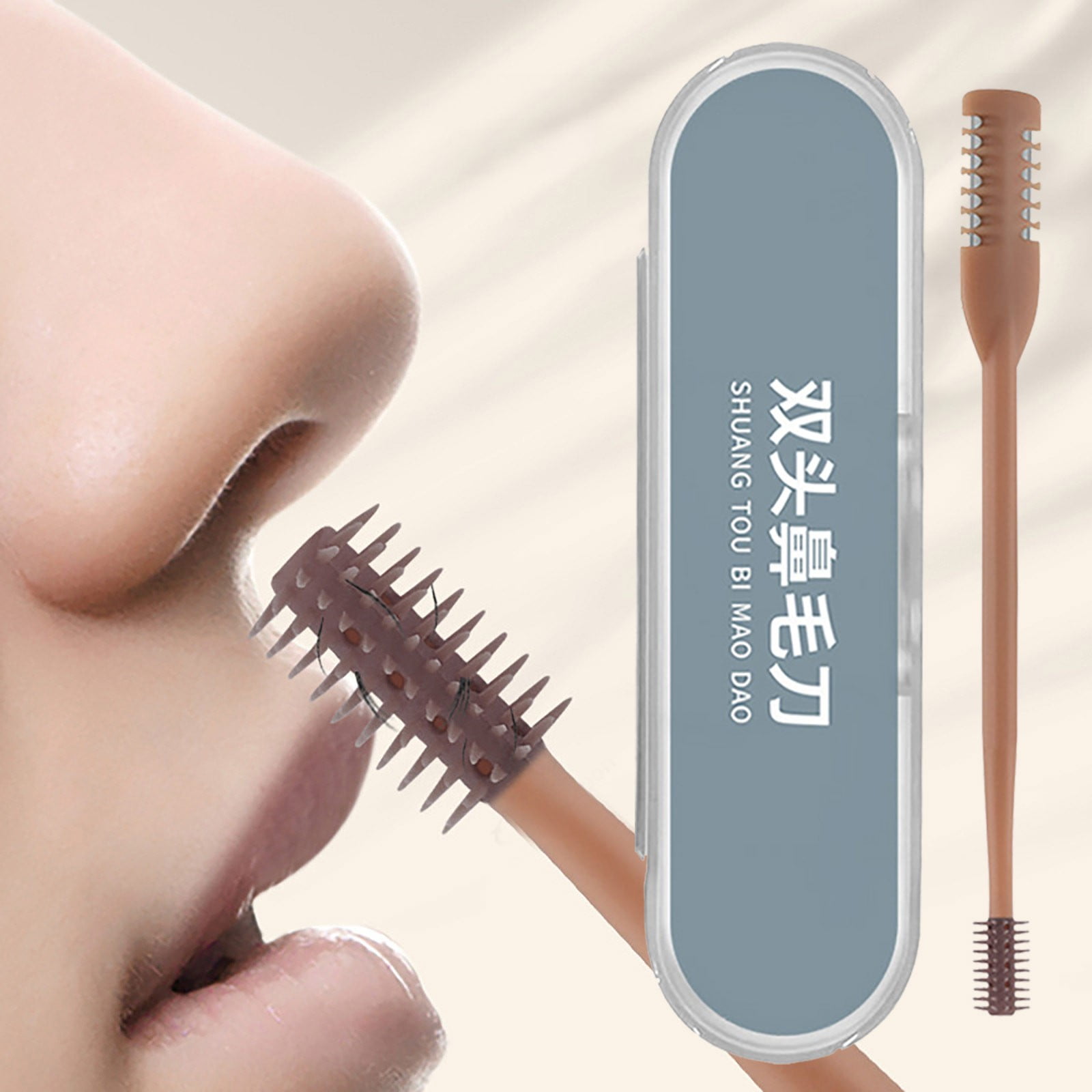 KPLFUBK Pro Beauty Tools Head Staggered Nose Hair Cutter Shaver Manual ...