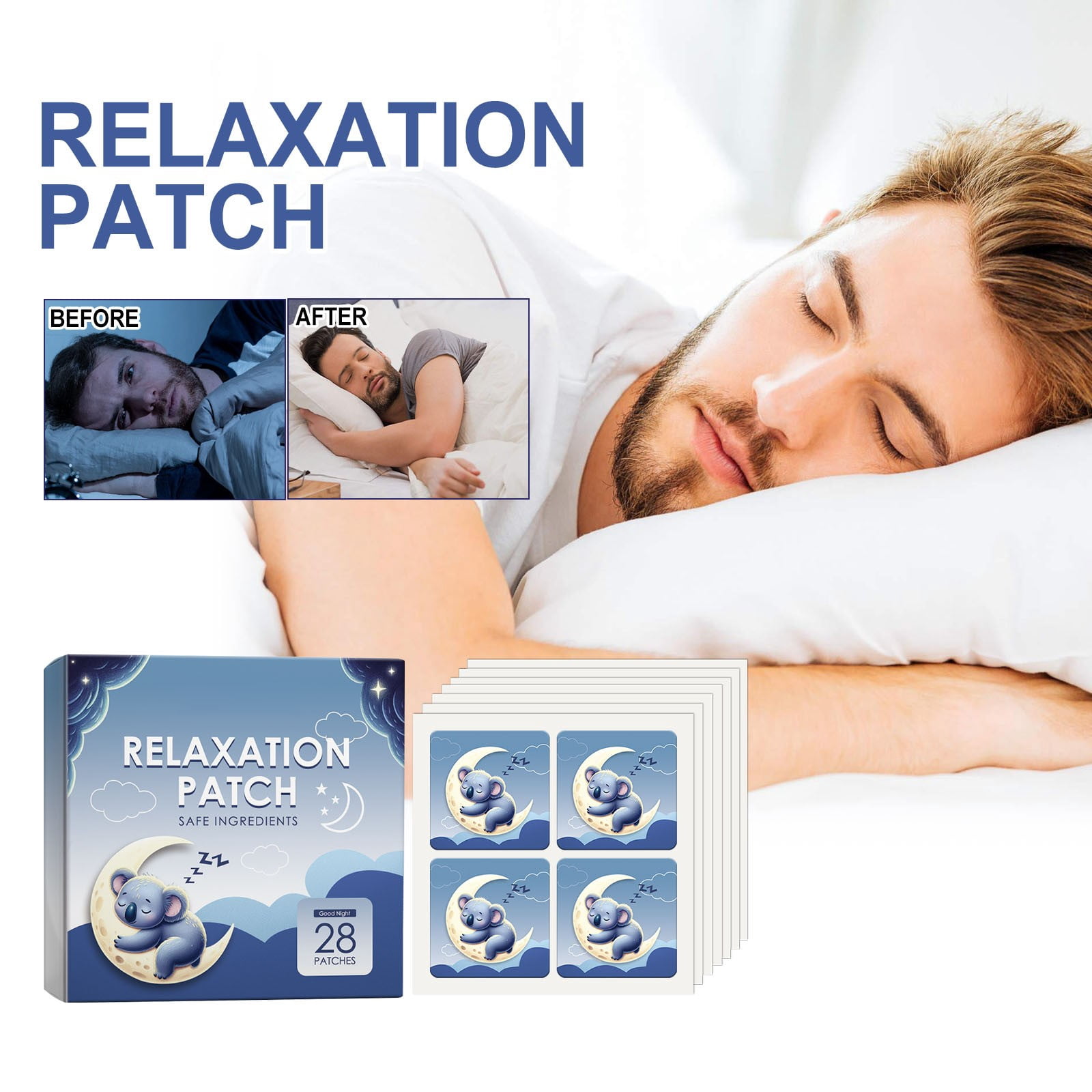 KPLFUBK Pro Beauty Tools Sleep Good Night Cartoon Patch Helps Quickly ...