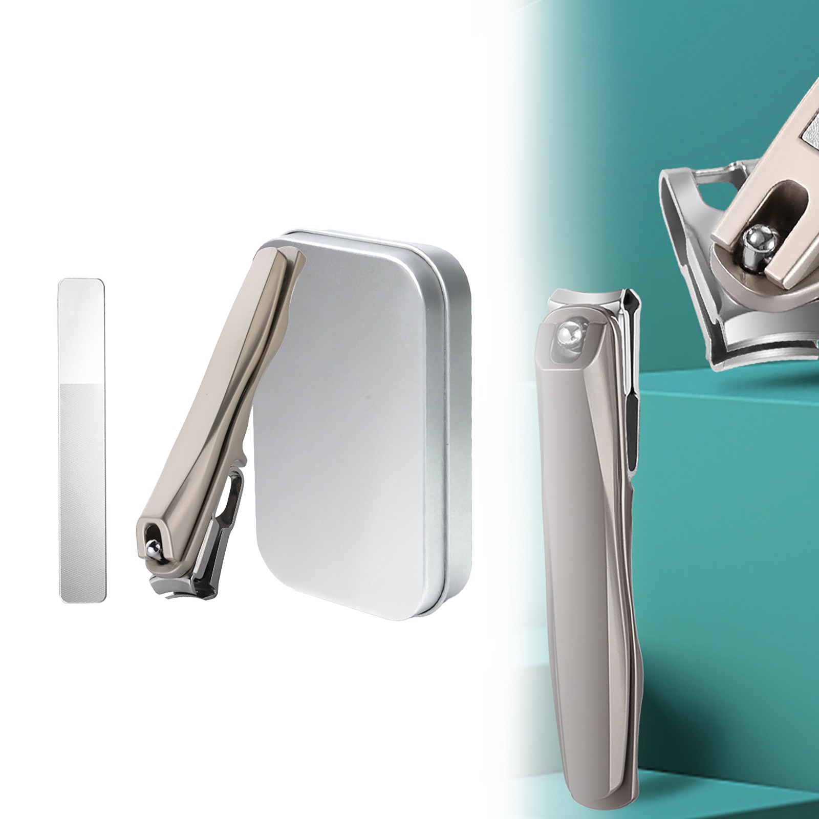 KPLFUBK Rotating Long Handle Fingernail Clipper Ergonomic Nail Cutter ...