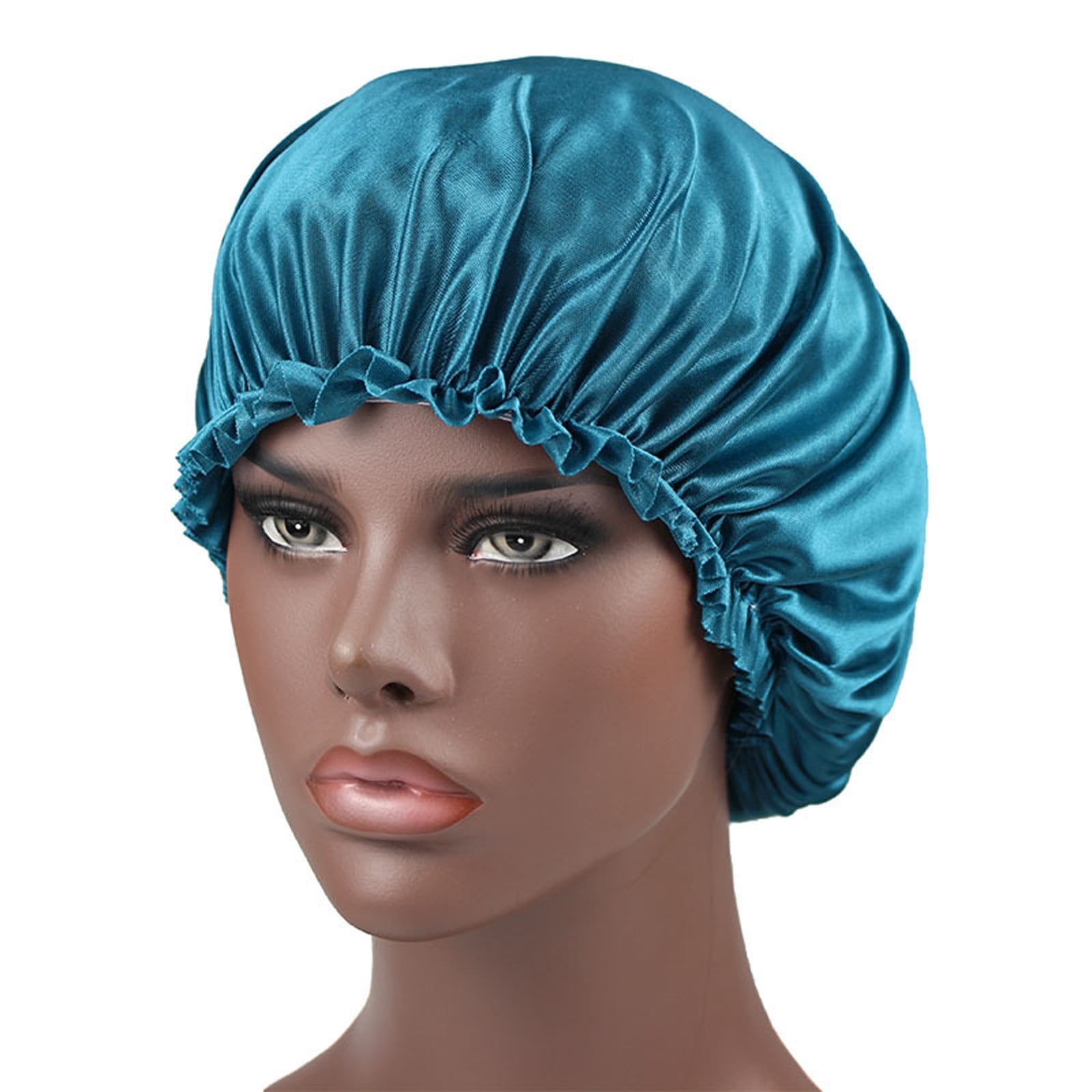 KPLFUBK Soft Satin Sleep Cap Hair Bonnet Hat Head Cover Reversible Hair ...