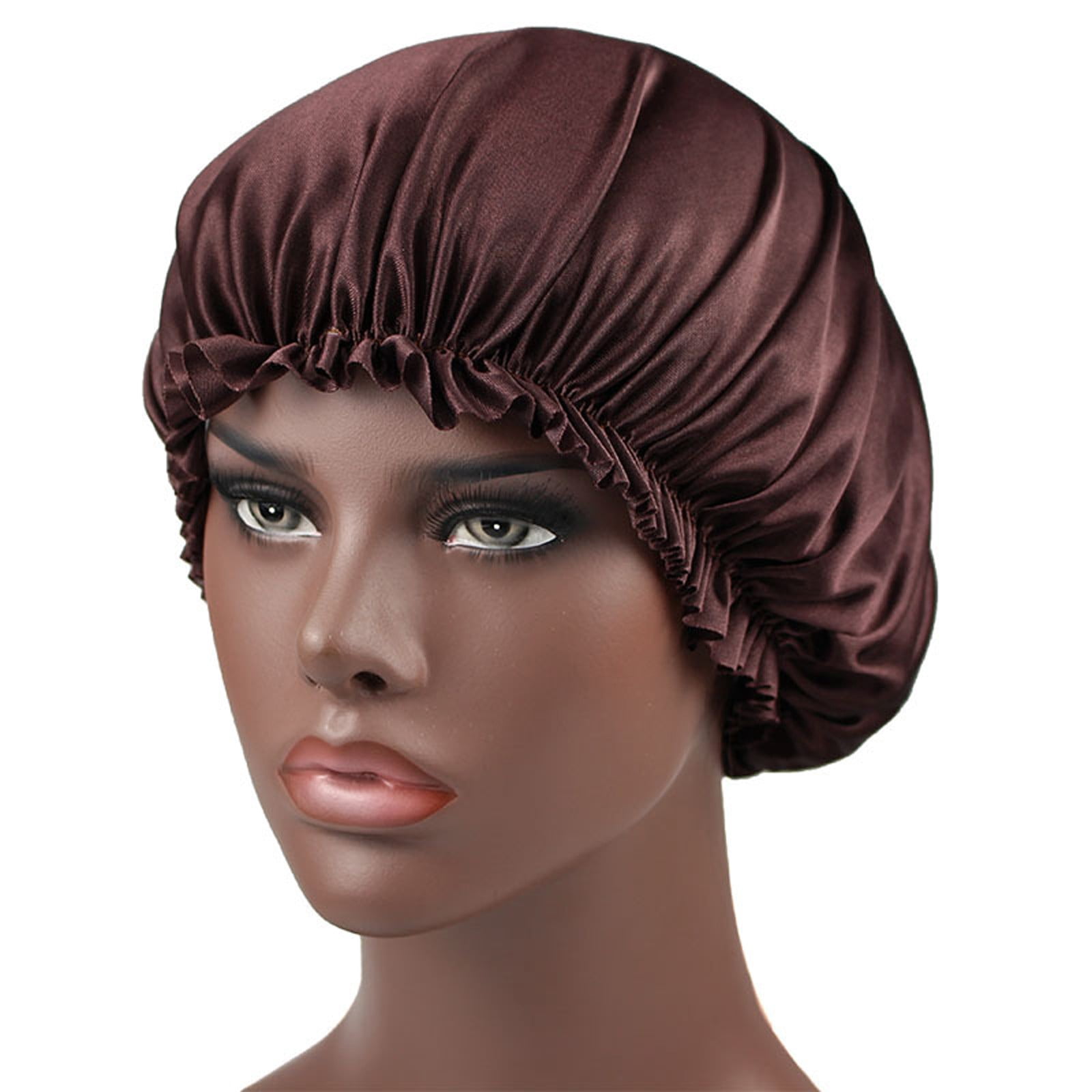 KPLFUBK Soft Satin Sleep Cap Hair Bonnet Hat Head Cover Reversible Hair ...