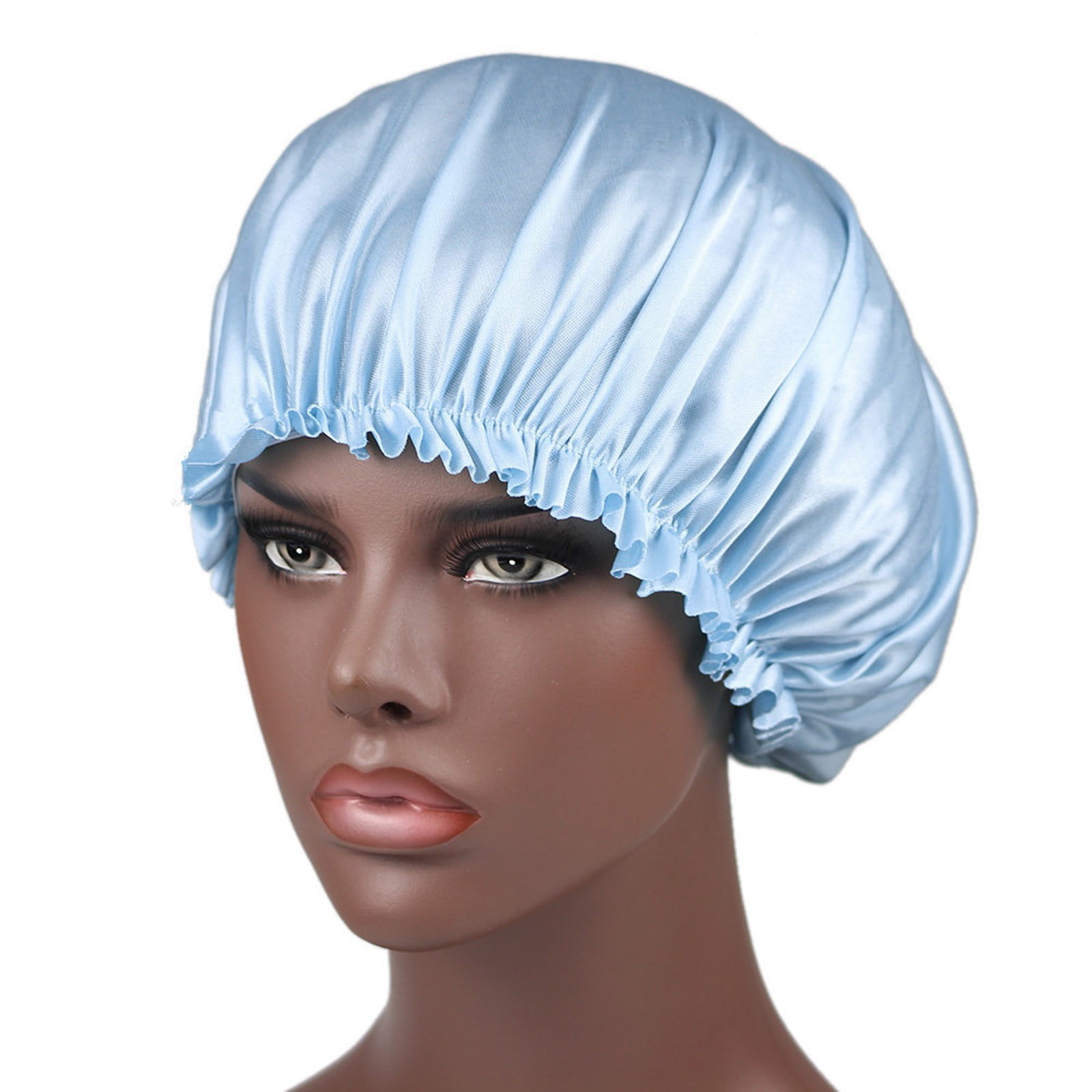 KPLFUBK Soft Satin Sleep Cap Hair Bonnet Hat Head Cover Reversible Hair ...