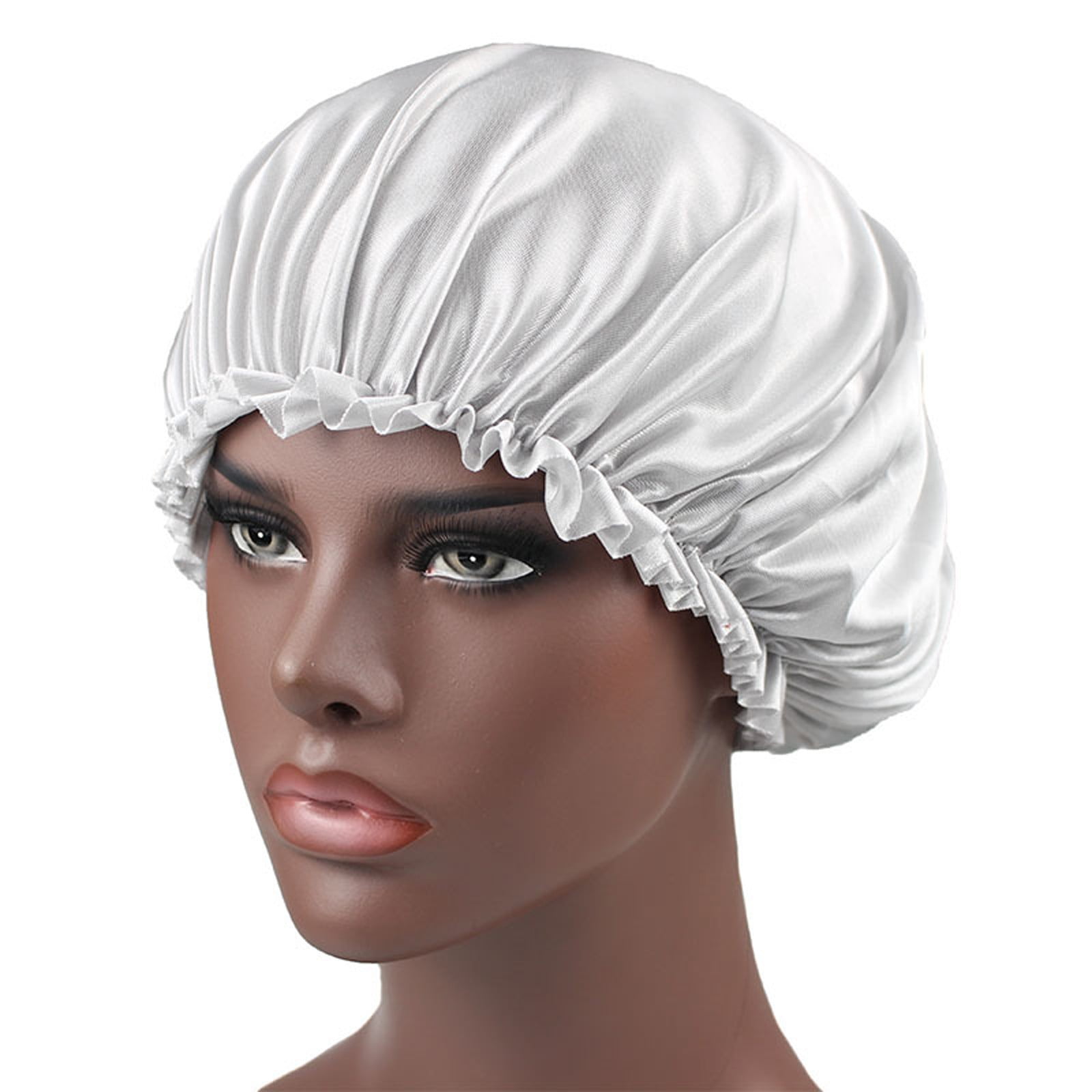 KPLFUBK Soft Satin Sleep Cap Hair Bonnet Hat Head Cover Reversible Hair ...