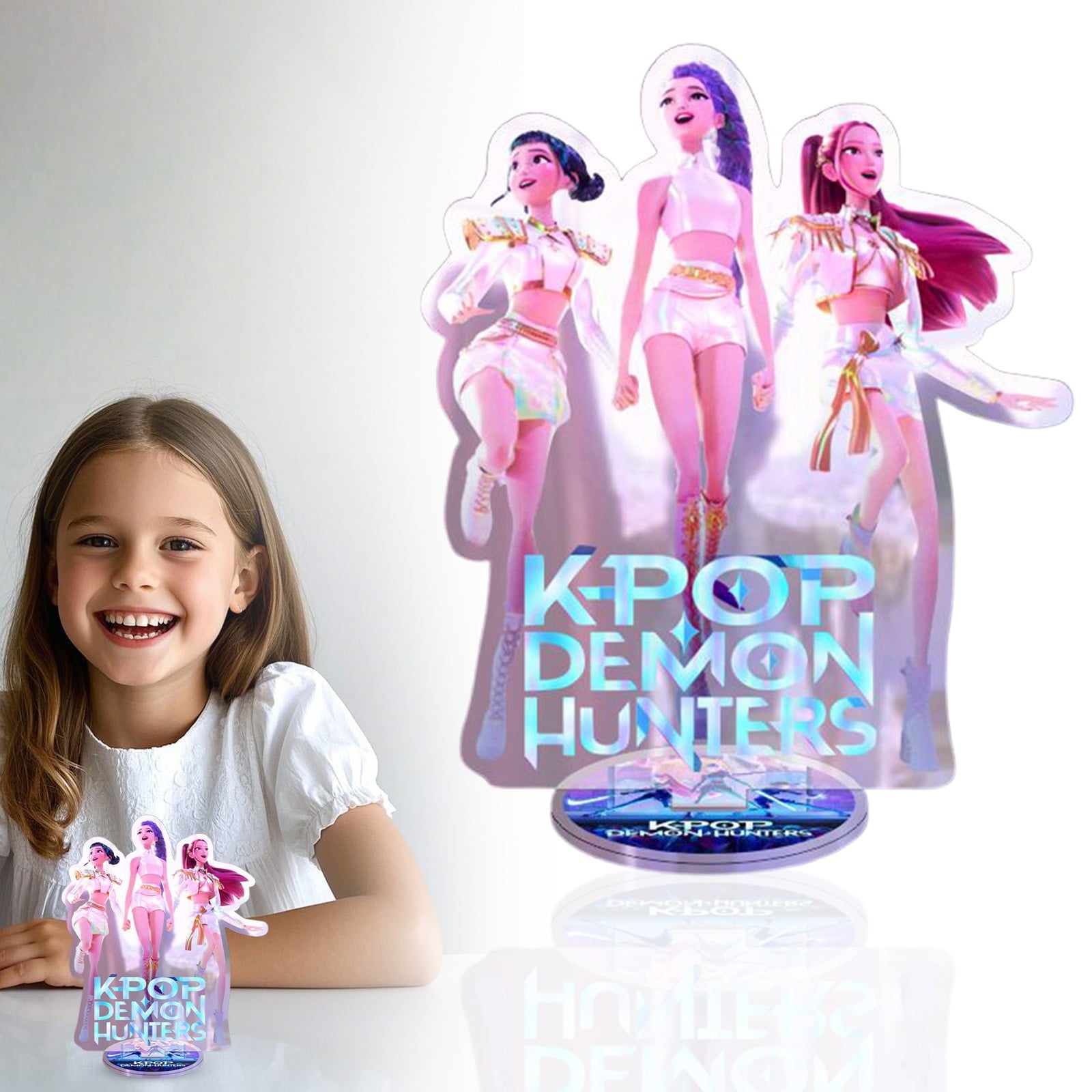 KPOP DEMON HUNTERS Backlit Acrylic Display Pedestal - Motion-Enhanced ...