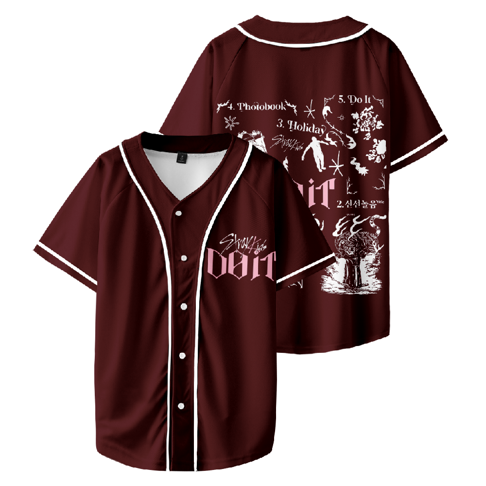 KPOP Stray Kids SKZ Do It Tracklist Merch Baseball Jersey T-Shirt ...