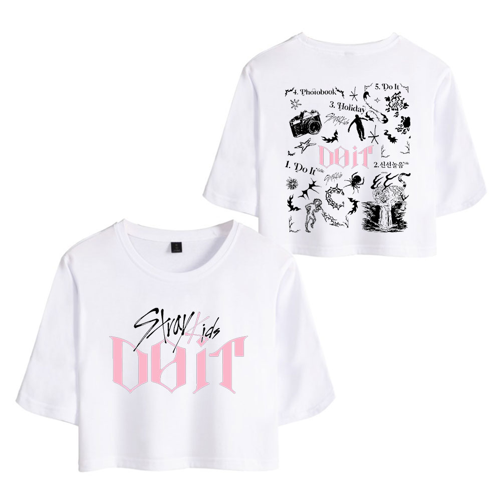 KPOP Stray Kids SKZ Do It Tracklist Print Crop T-Shirt – Women’s ...
