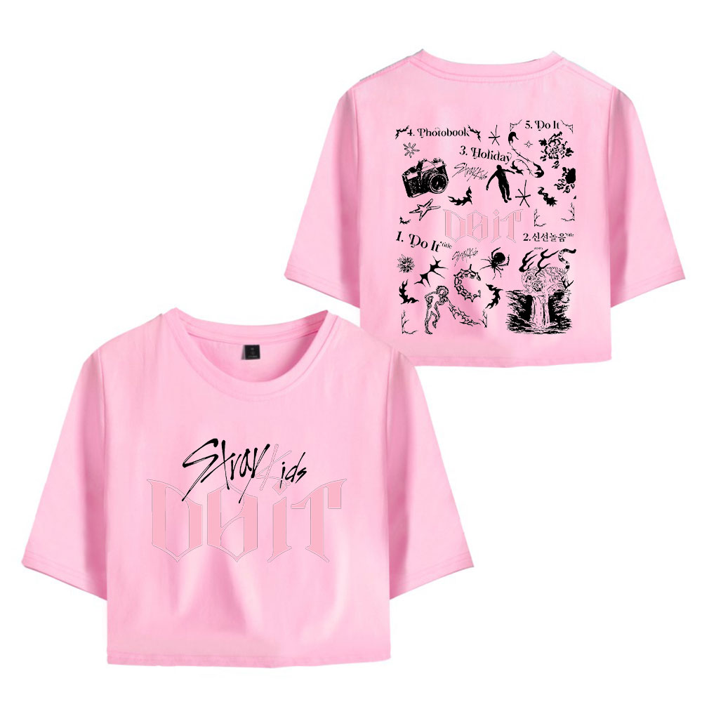 KPOP Stray Kids SKZ Do It Tracklist Print Crop T-Shirt – Women’s ...