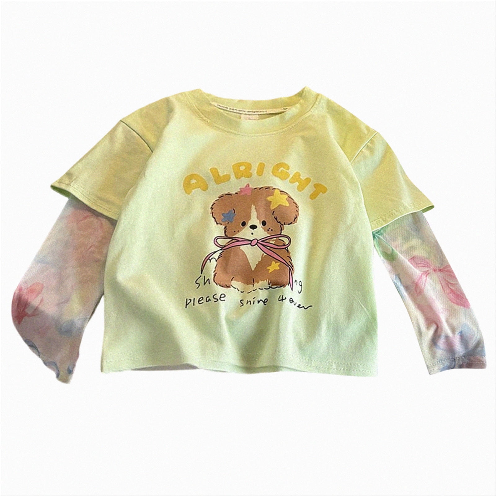 KPOPLK 6M-14Y Baby Short Long Sleeve Tee Tops Toddler T-Shirt Kids ...