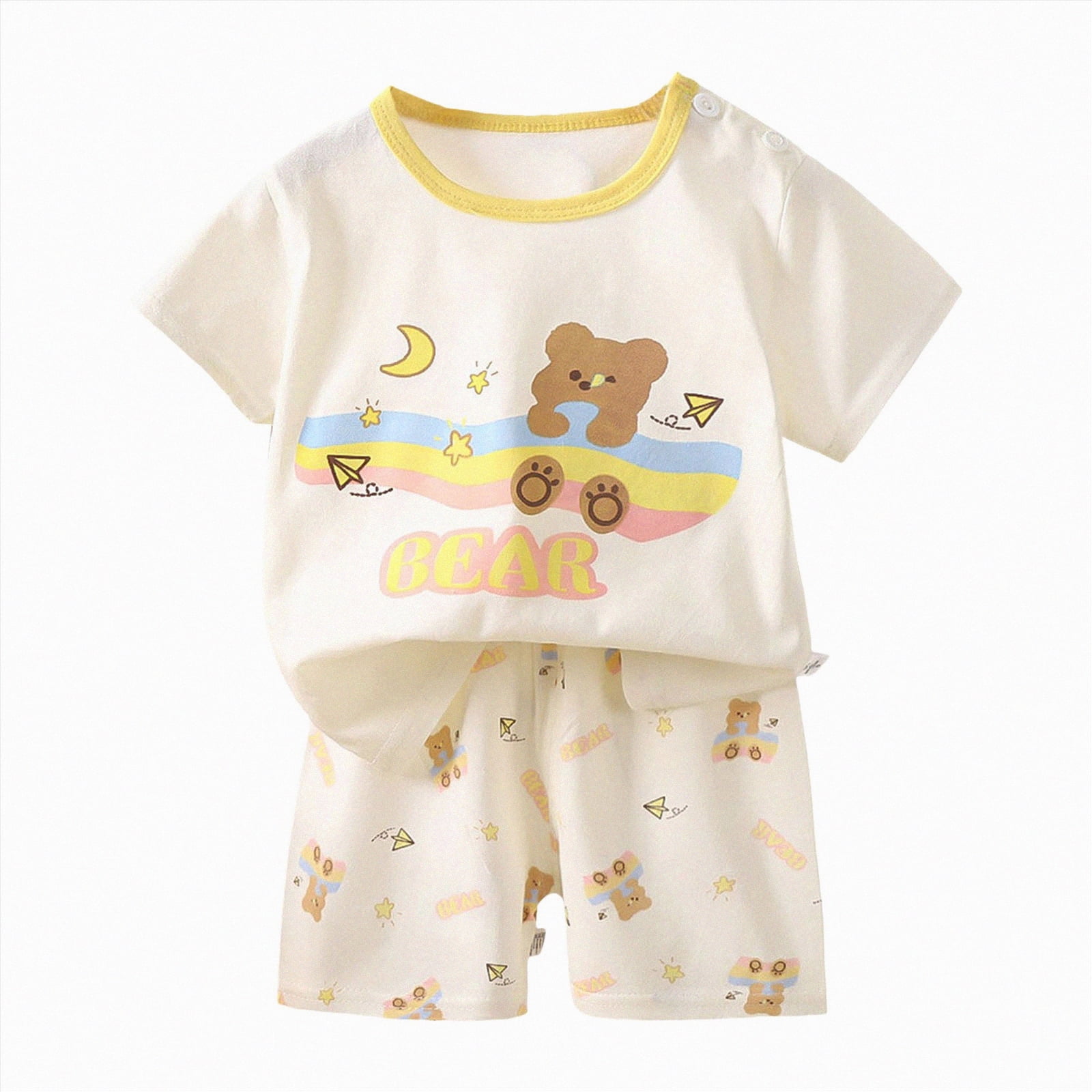 KPOPLK Boys Clothing Set Short Sleeve Shorts Outfit For Toddler Kids ...