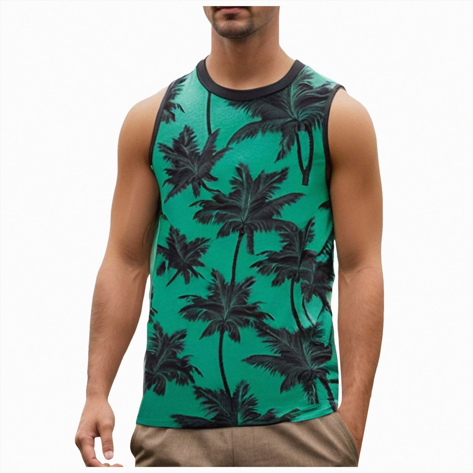 KPOPLK Men Tank Tops Men'S Summer Casual Fashion Sports Solid Vest ...