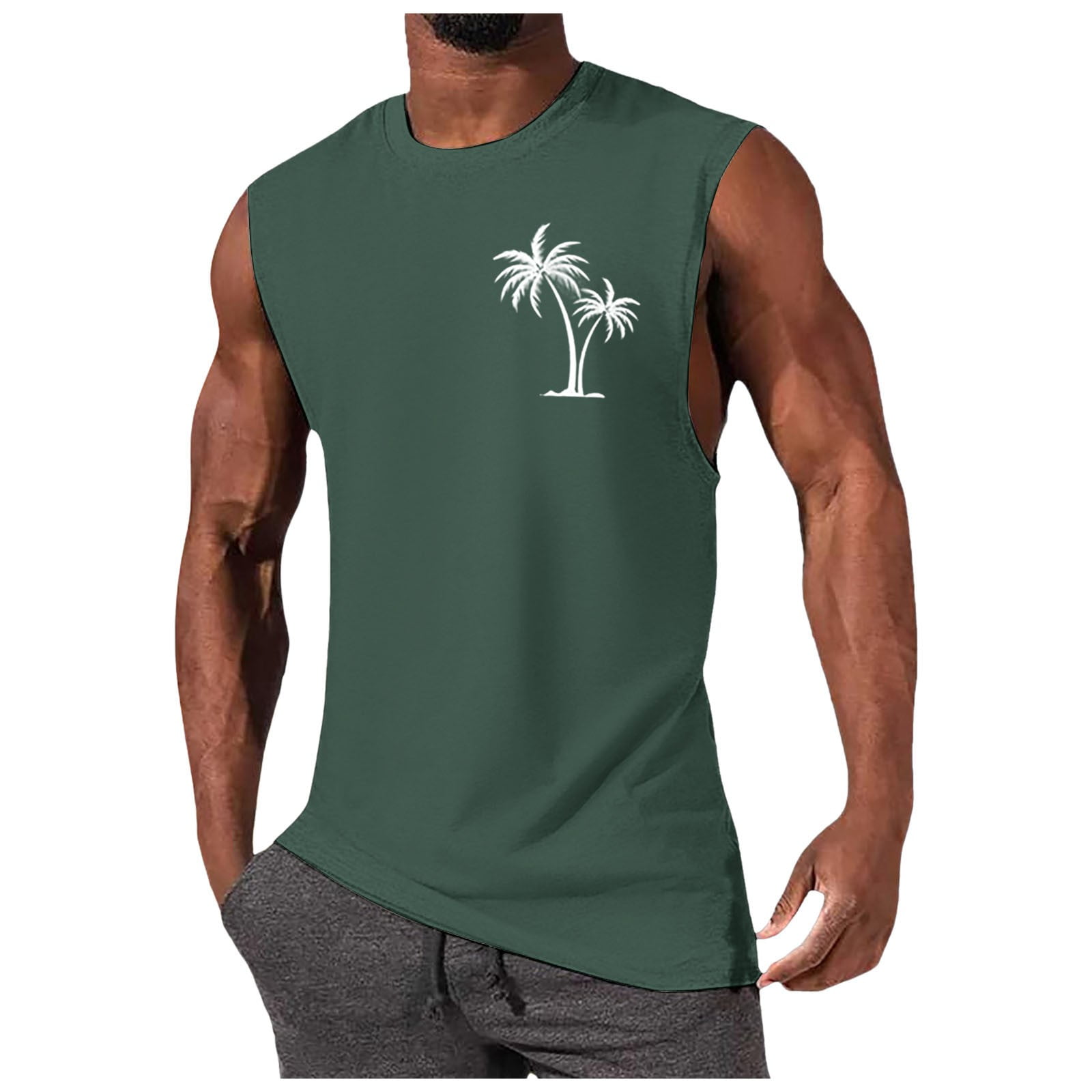 KPOPLK Men's Workout Swim Beach Shirts: Sleeveless Shirts for ...