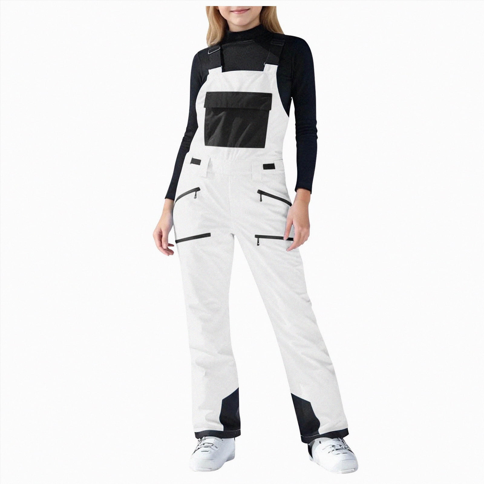 KPOPLK Snow Pants Kids Fleece Lined Thermal Winter Hiking Pants ...