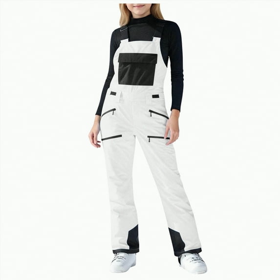 KPOPLK Snow Pants Kids Fleece Lined Thermal Winter Hiking Pants ...