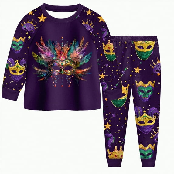 KPOPLK Toddler Baby Boy Clothing Sets Carnival Printed Long Sleeve Tops ...