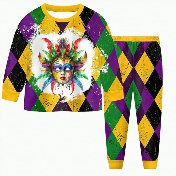 KPOPLK Toddler Baby Girl Fall Clothes Infant Outfit Carnival Print Long ...