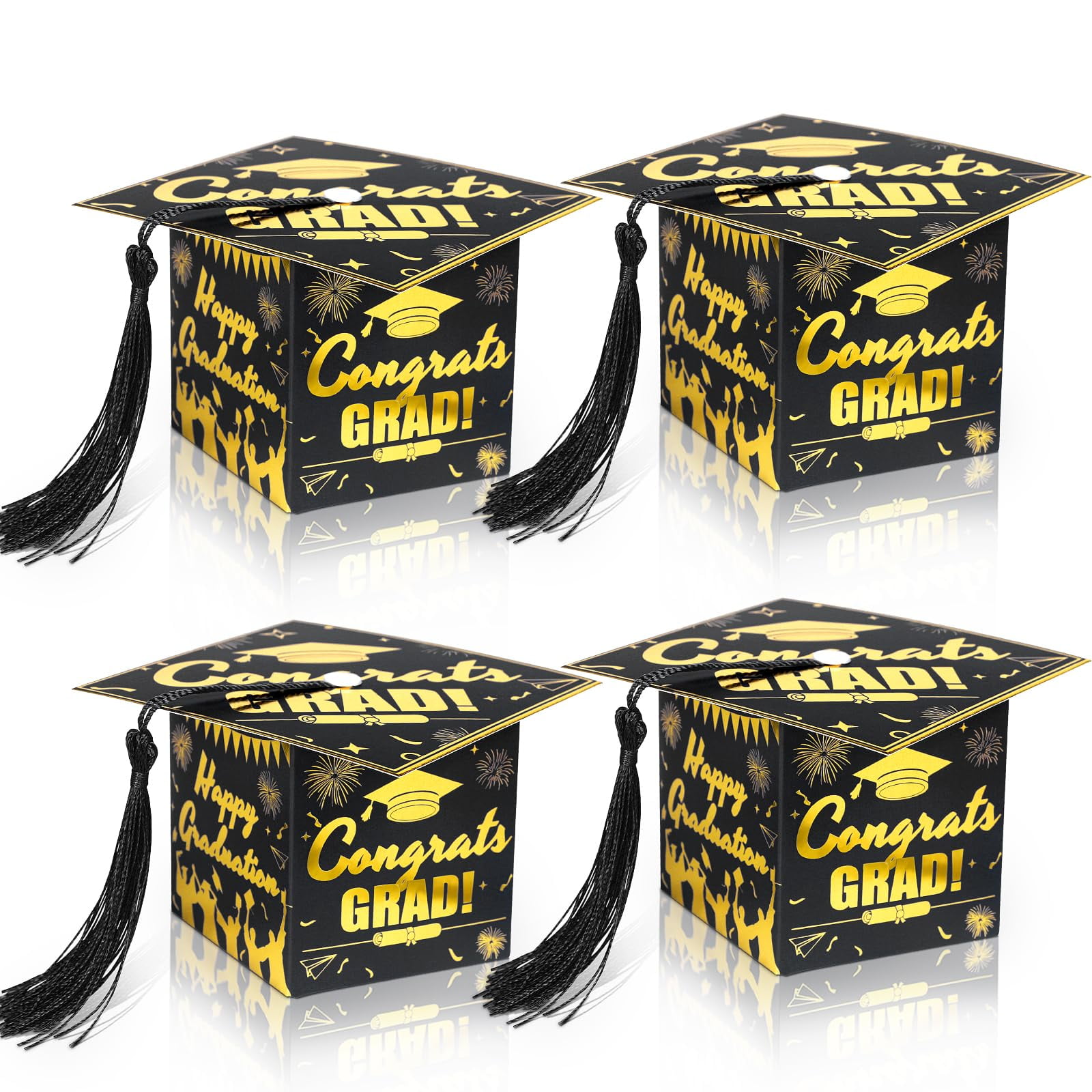 KPOSIYA Graduation Cap Gift Boxes with Tassel, 32pcs Class of 2025 ...