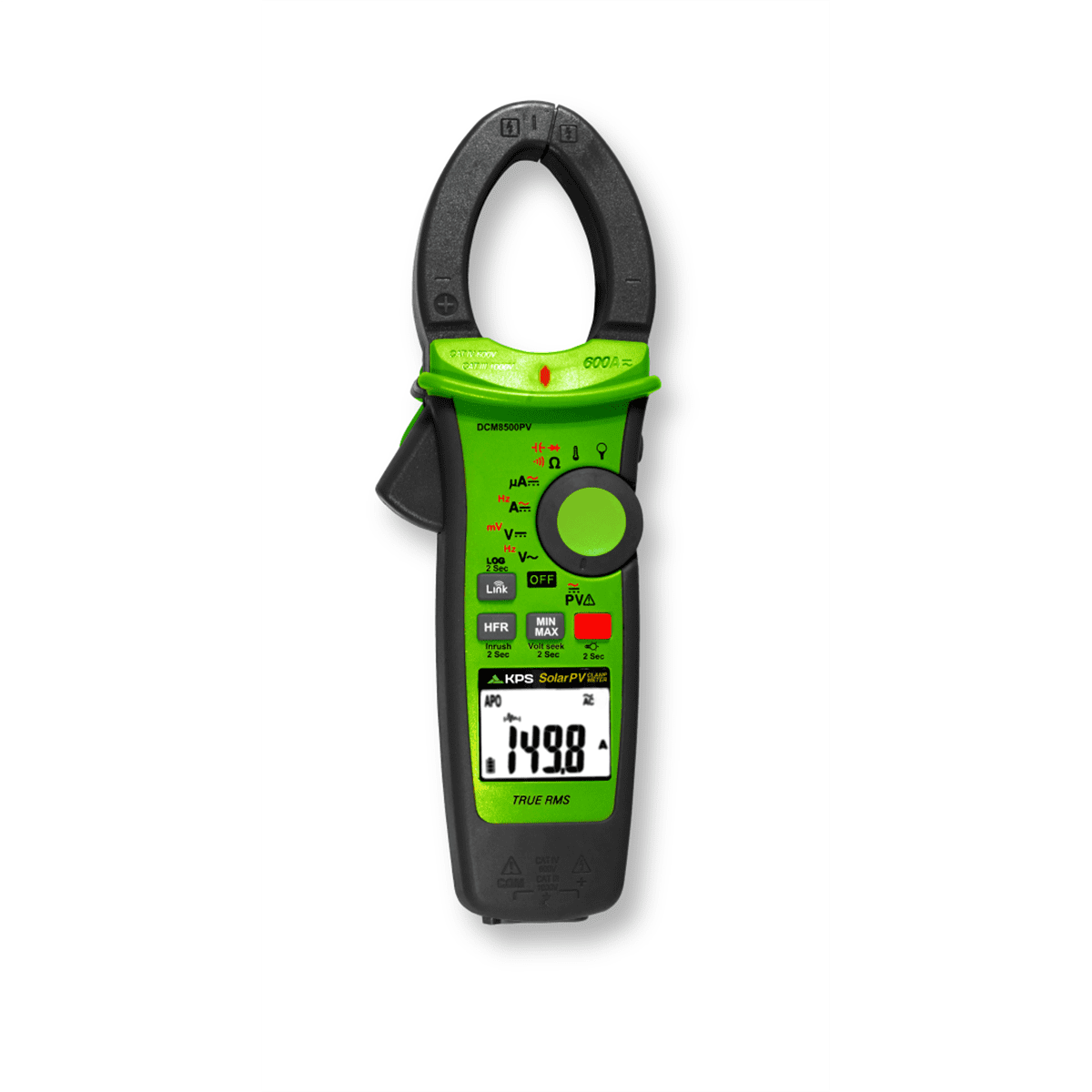 KPS by Power Probe DCM8500PV TRMS Clamp Meter 1500V DC Solar Clamp ...
