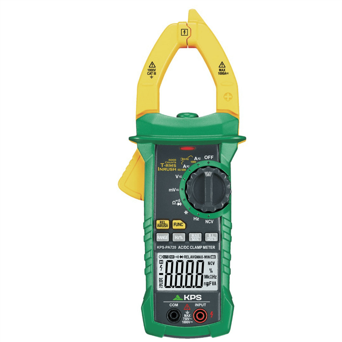 KPS by Power Probe KPS PA720 True RMS Industrial Digital Clamp Meter ...