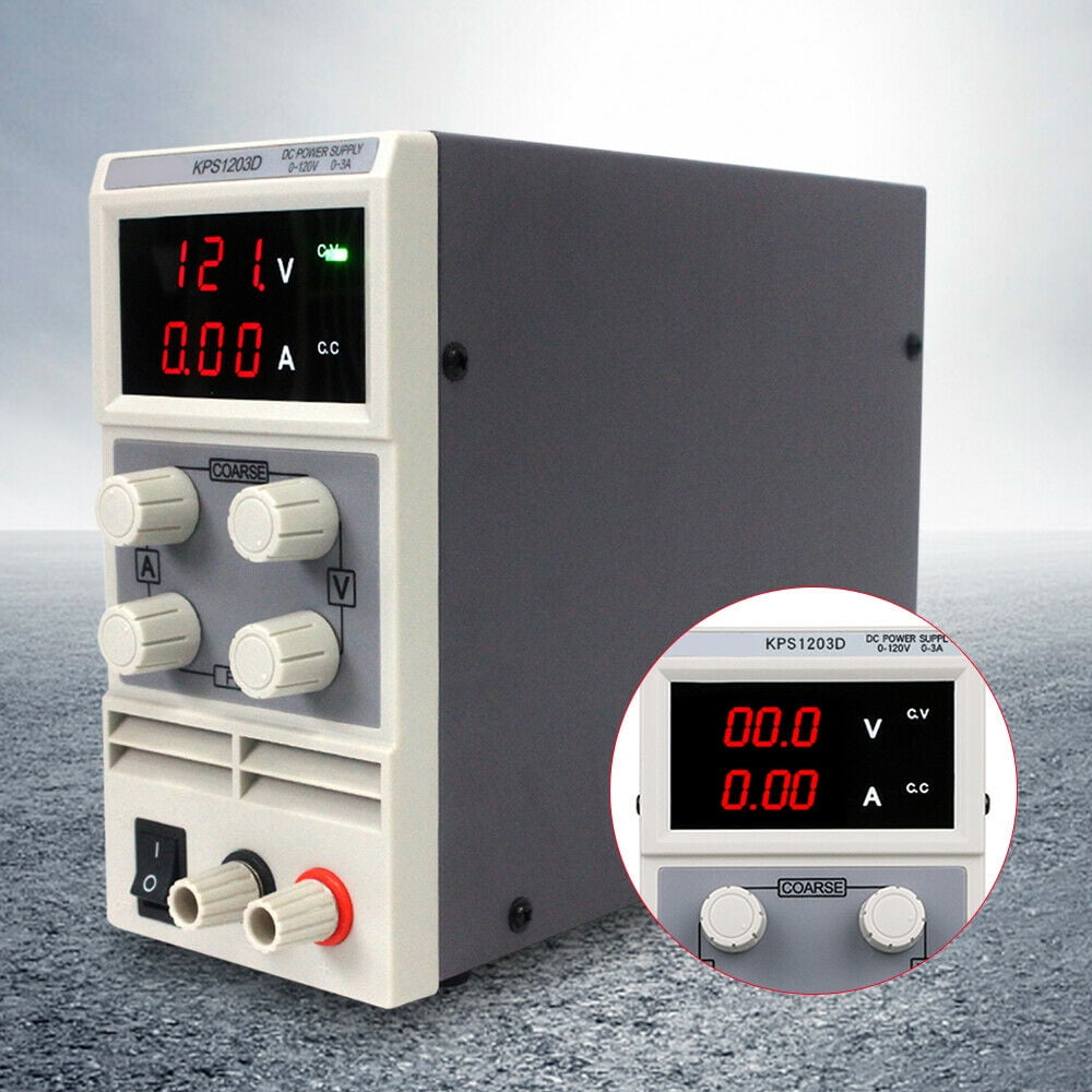 KPS1203D 0-120V 0-3A Adjustable Switch DC Power Supply With Power Cord ...