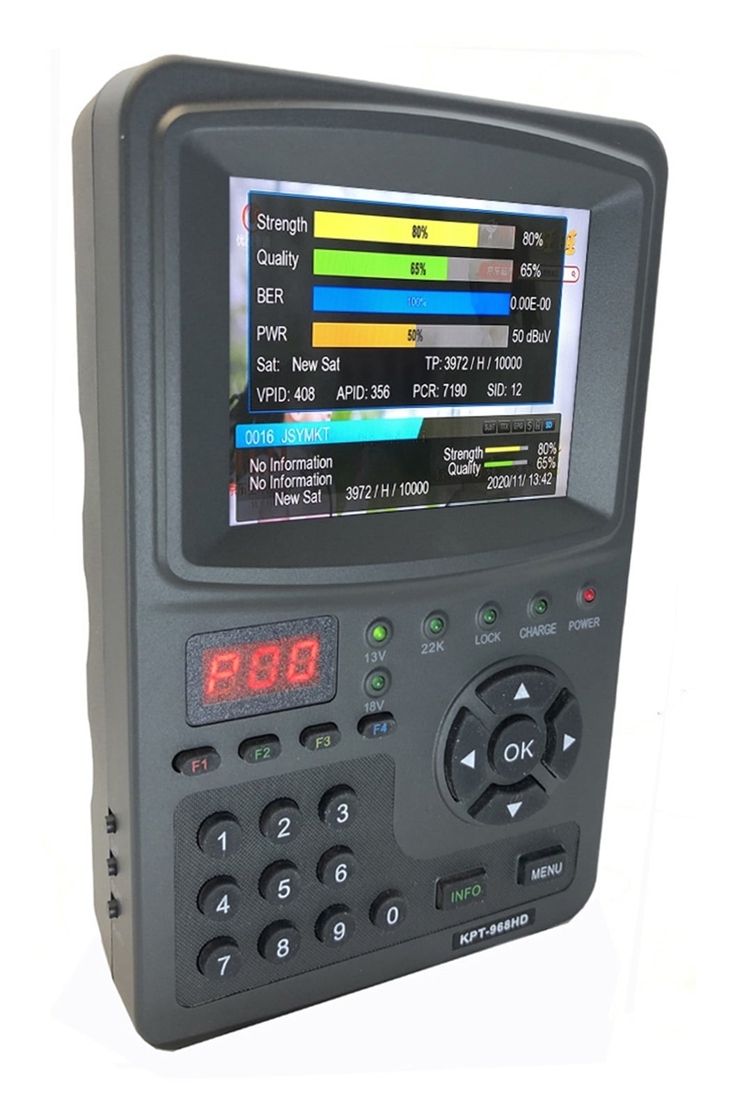 KPT-968H DVB-S2 Satellite Finder Full HD Digital Satellite TV Receiver ...