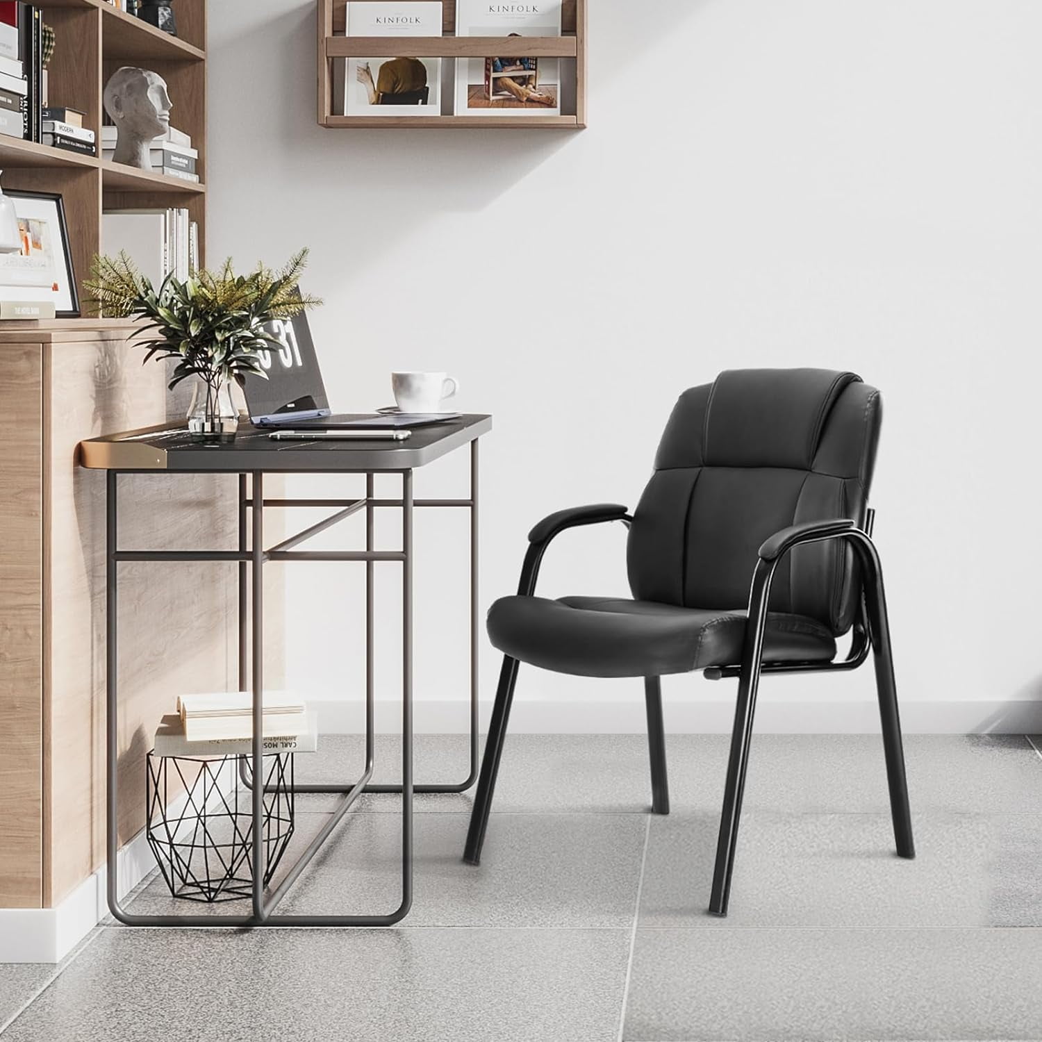 KPUY PU Leather Conference Room Chairs with Padded Arms,ception Chairs ...