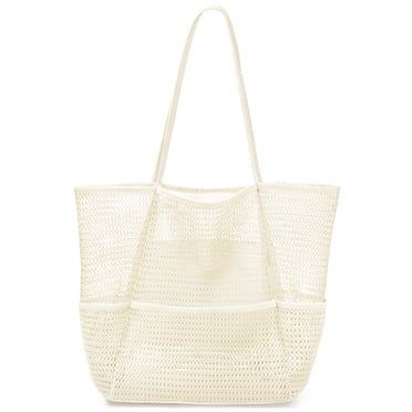 Livhil Large Summer Mesh Tote Bag, Foldable, Waterproof, Sandproof for ...