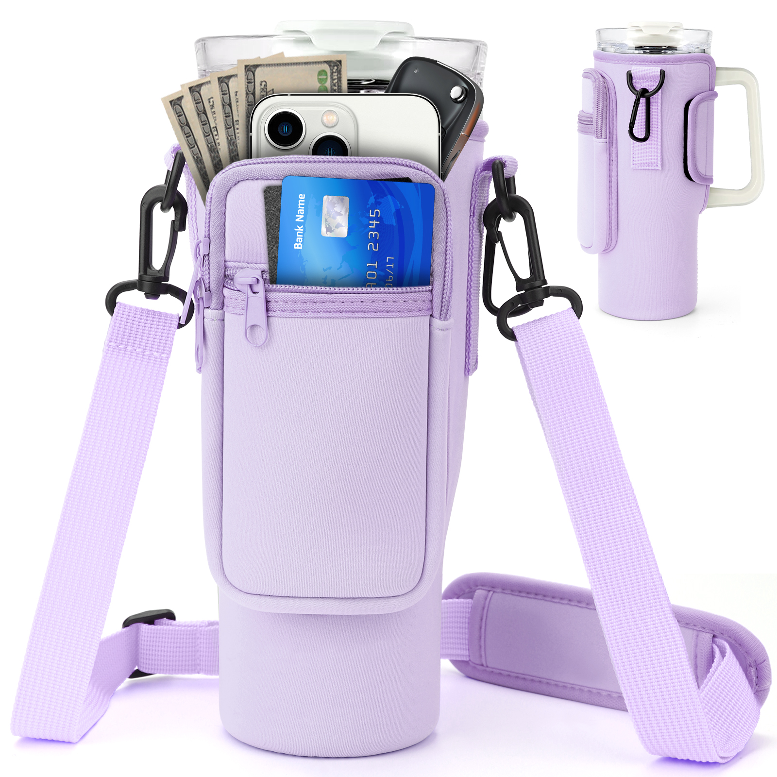 Made Easy Kit Neoprene Water Bottle Holder and Sleeve for 1-1.5 L Water ...