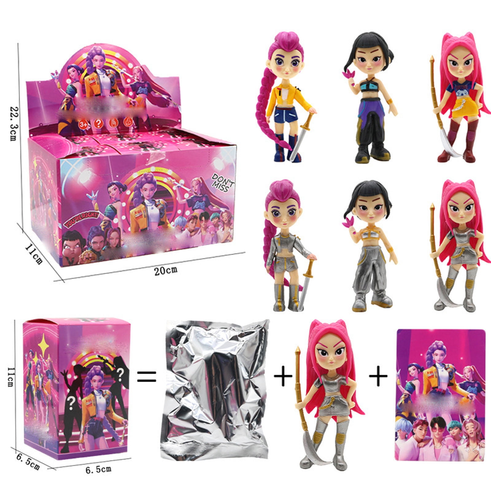KPop Animation Huntrixs Toys Gifts Box 6-Pack - Collectable Vinyl ...