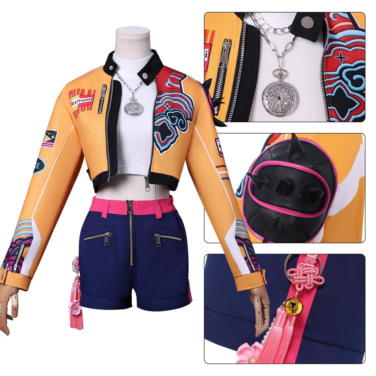 KPop Costumes Demon Hunters Cosplay, Huntrix Costume Pop Singers Rumi ...