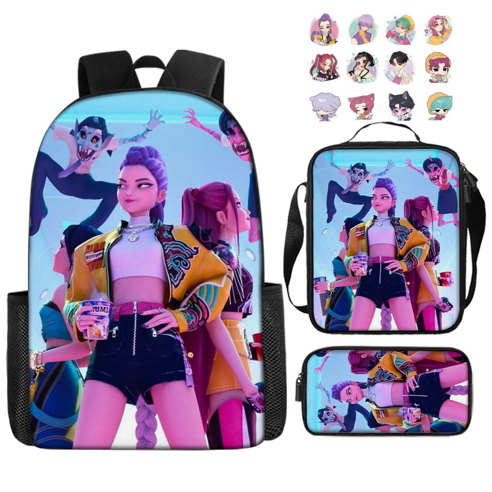 KPop Demon Hunters Backpack Set – Lightweight Anime School Bag with ...