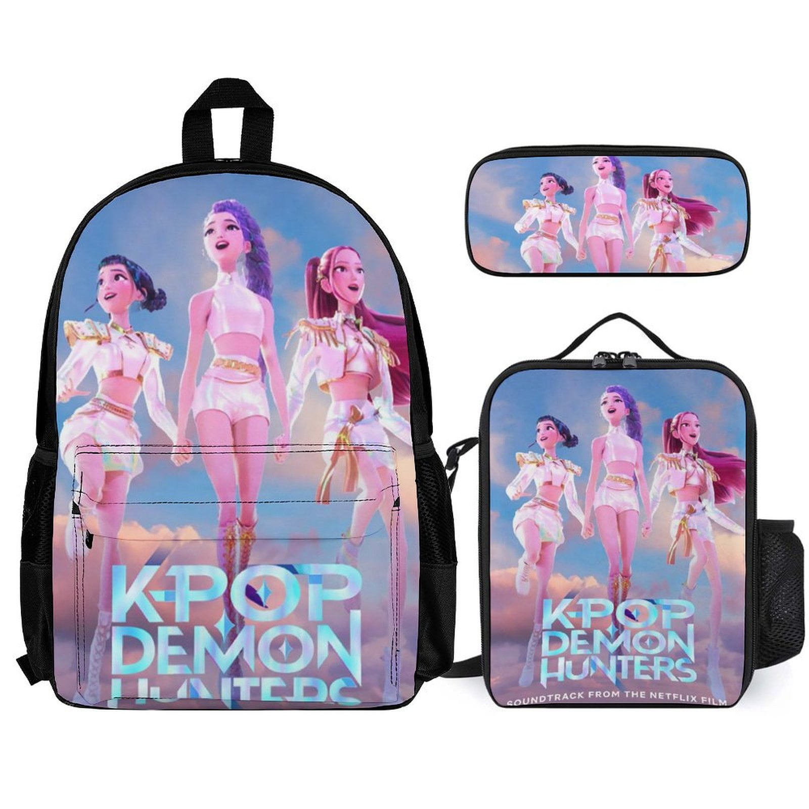 KPop Demon Hunters Backpacks 3pcs Set Laptop Shoulder Bags Casual ...