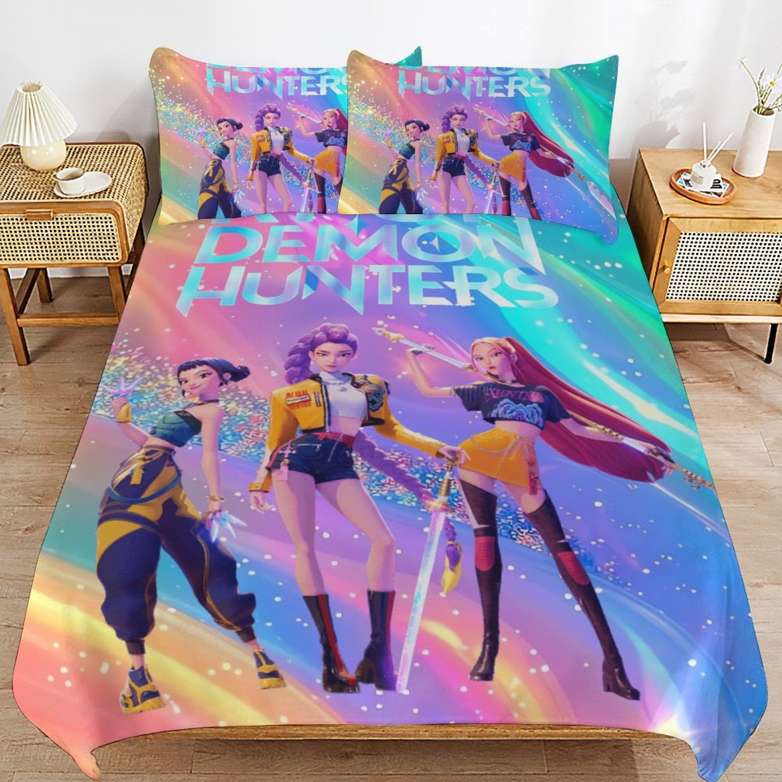 KPop Demon Hunters Bed Duvet Cover Microfiber Bedding Sets 3D Printed ...