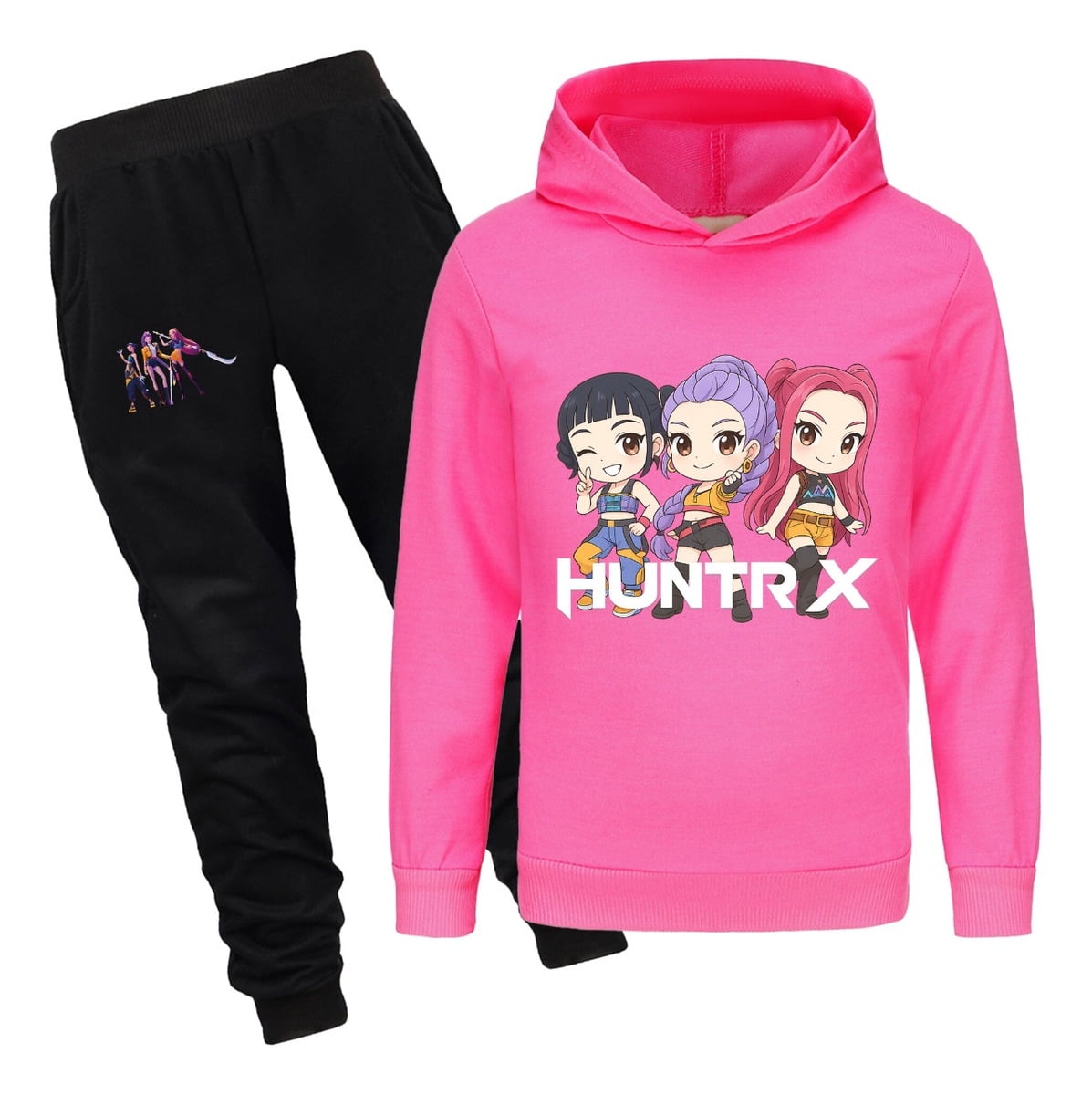 KPop Demon Hunters Chibi Style HUNTR/X Kids Outfit Set – Anime Graphic ...