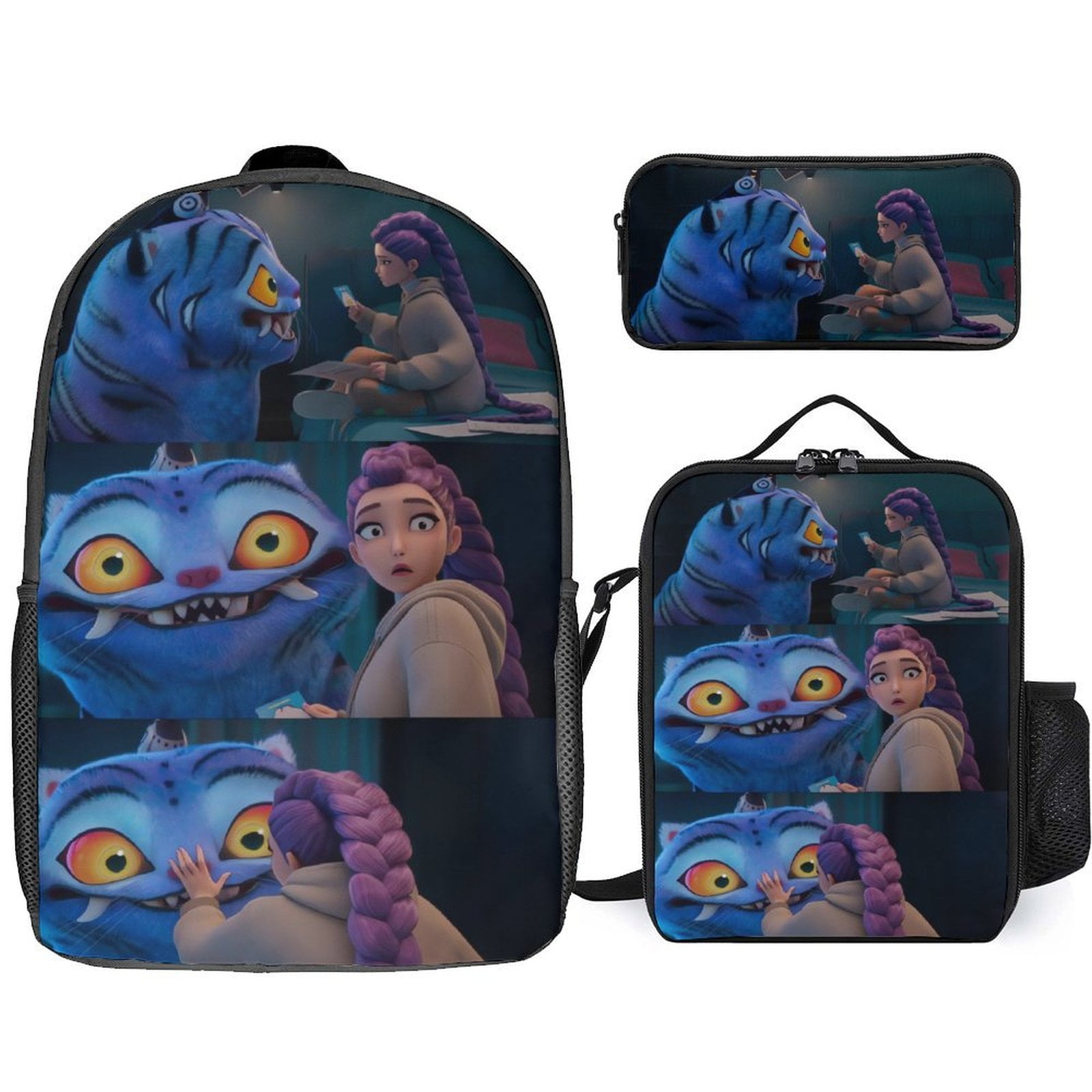 KPop Demon Hunters Derpy 3 Piece Backpack Set with Lunch Bag Pencil ...
