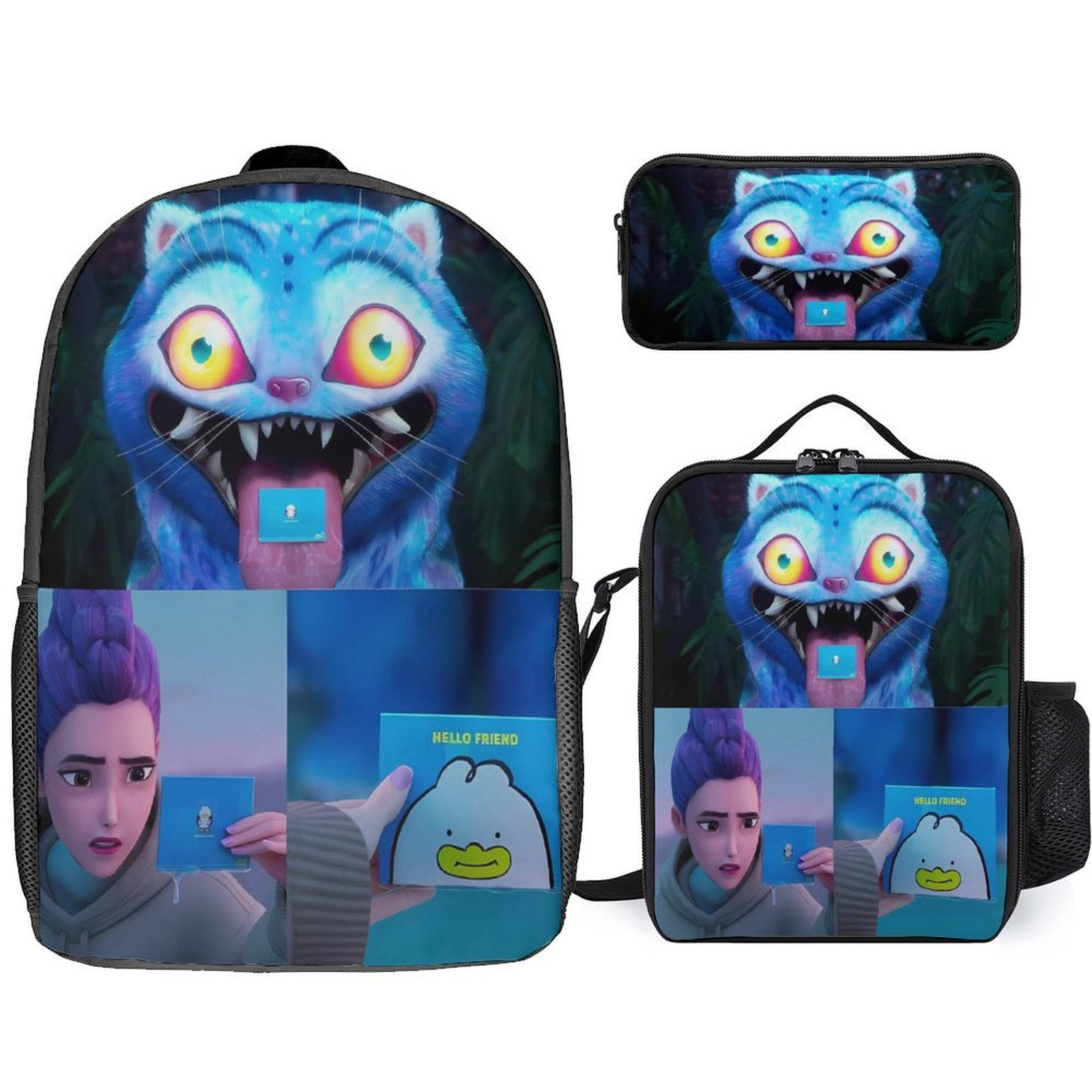 KPop Demon Hunters Derpy 3 Piece Backpack Set with Lunch Bag Pencil ...