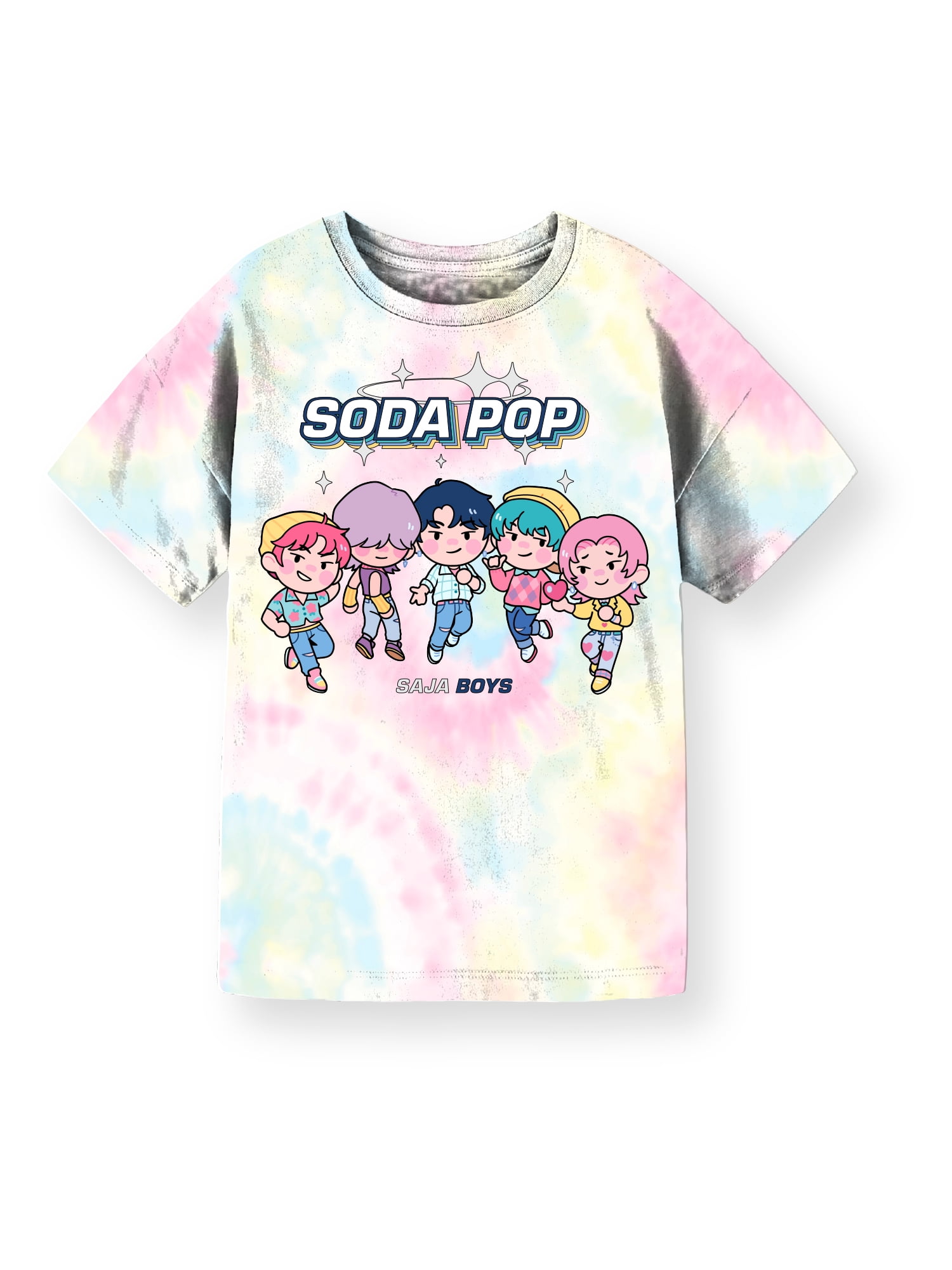 KPop Demon Hunters, Girls' & Big Girls' Graphic T-Shirt, Saja Boys ...