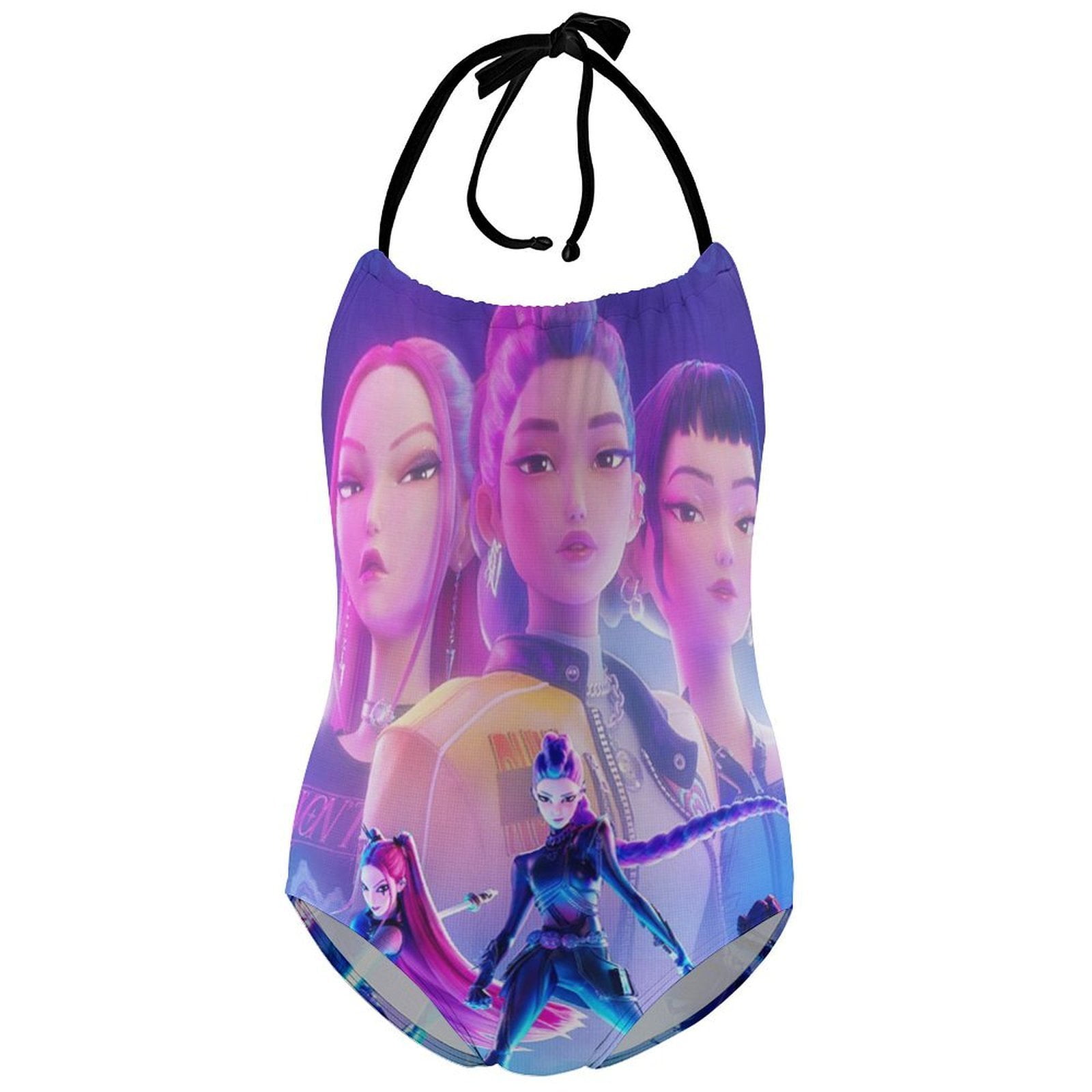 KPop Demon Hunters Girls One Piece Swimsuits Quick Dry Bathing Suit ...